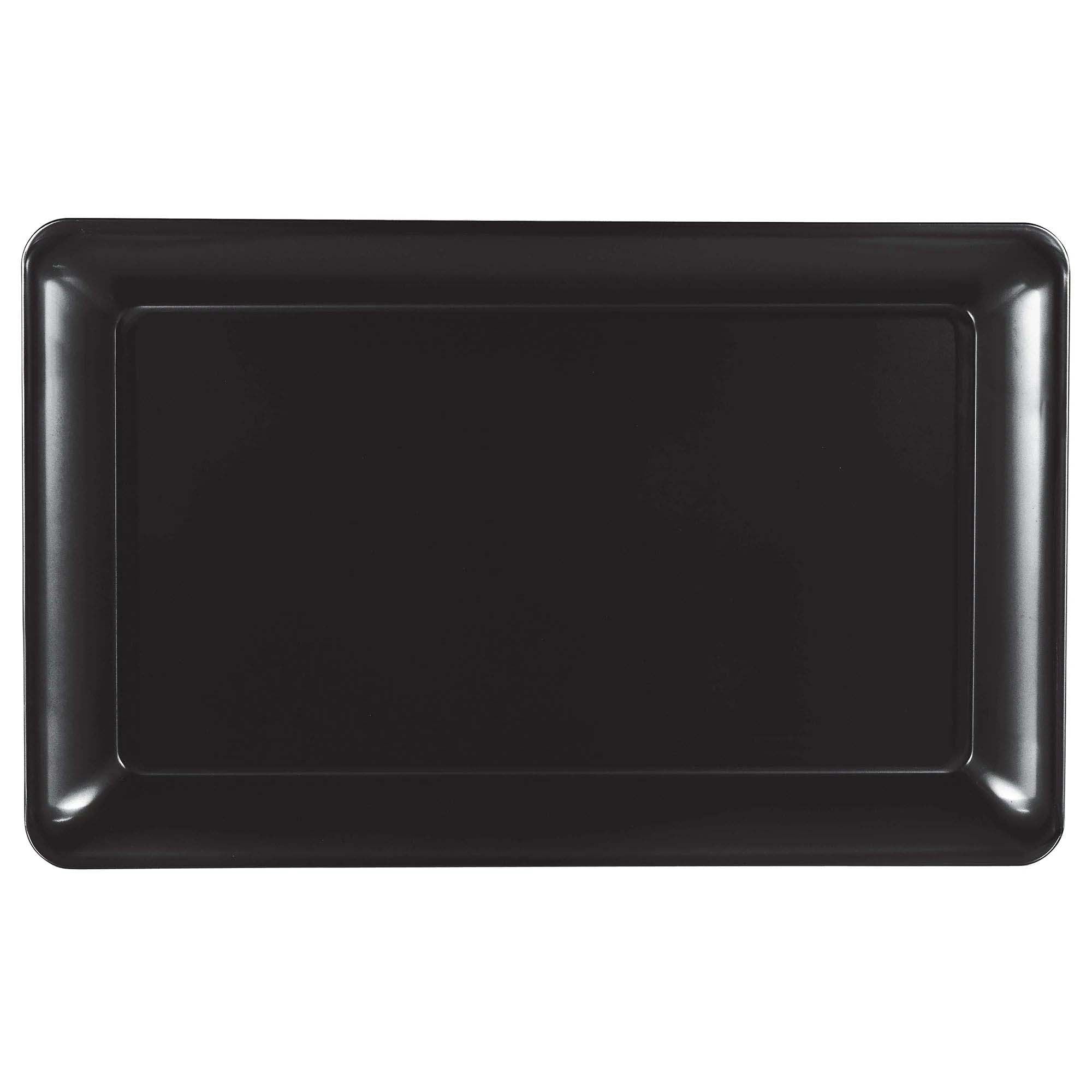 Party Expert Black Recyclable Plastic Tray 11 x 18 Inches 1 Count