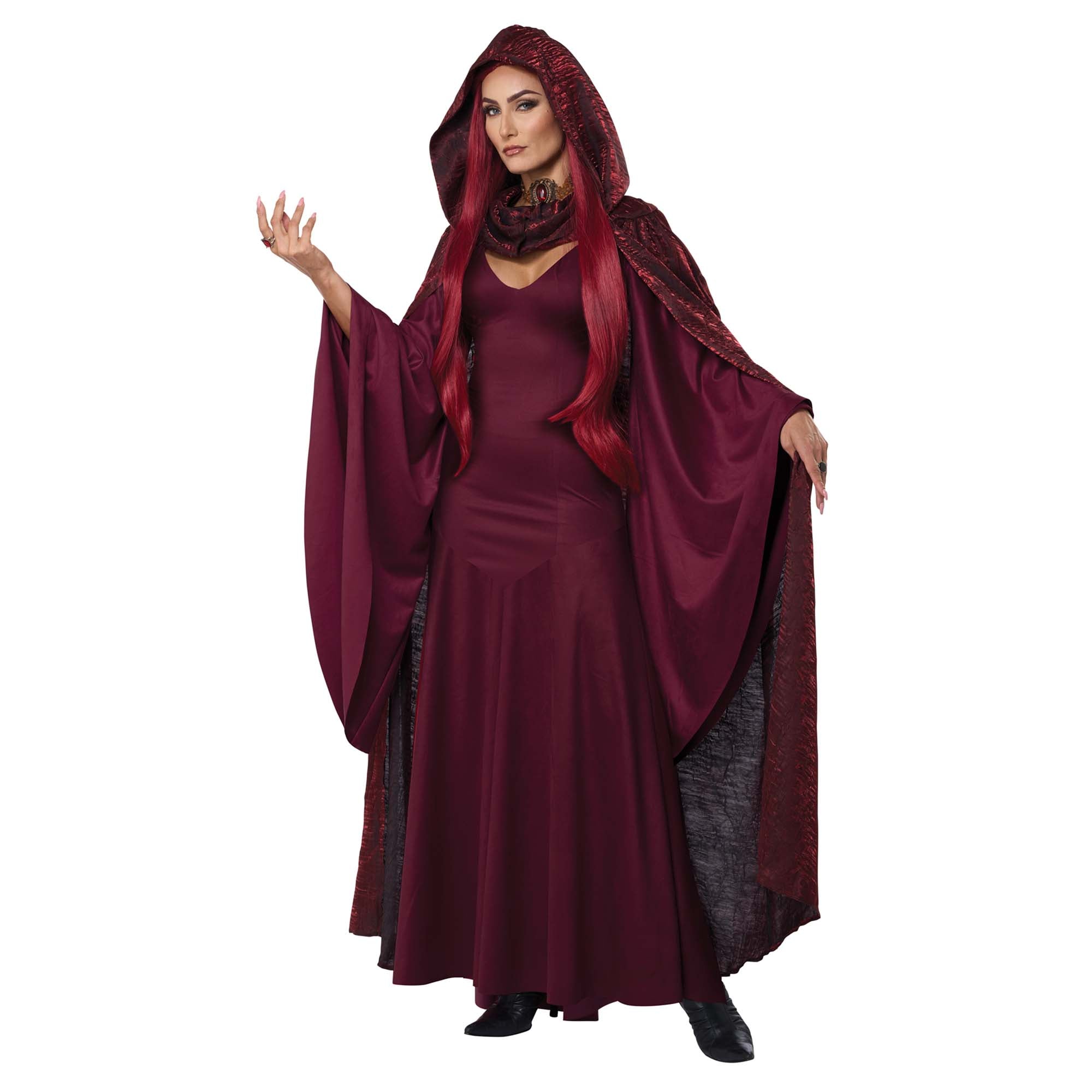 The Red Witch Costume For Adults Red Dress Party Expert