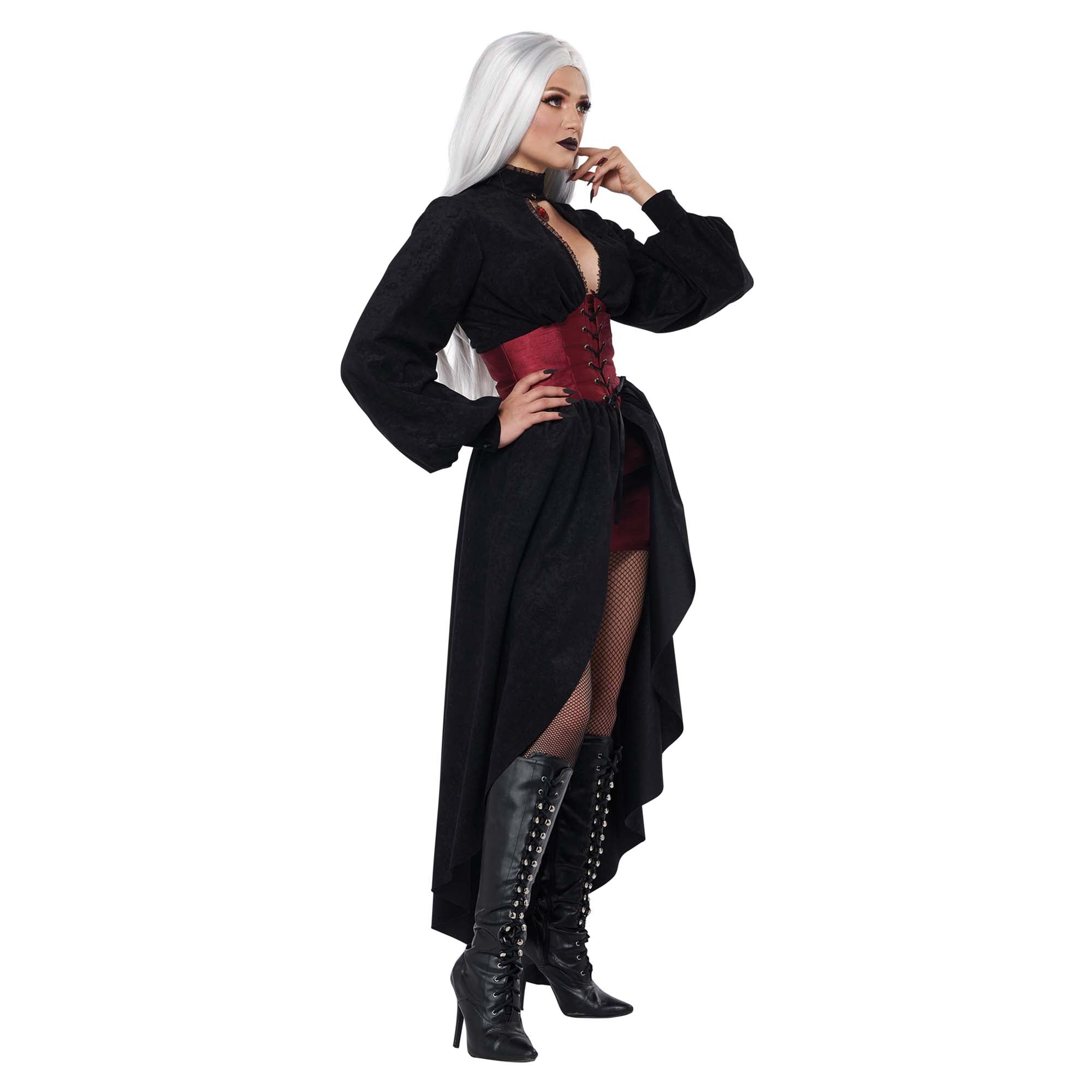 Vampire Corset Coat Costume For Adults Black Coat Party Expert