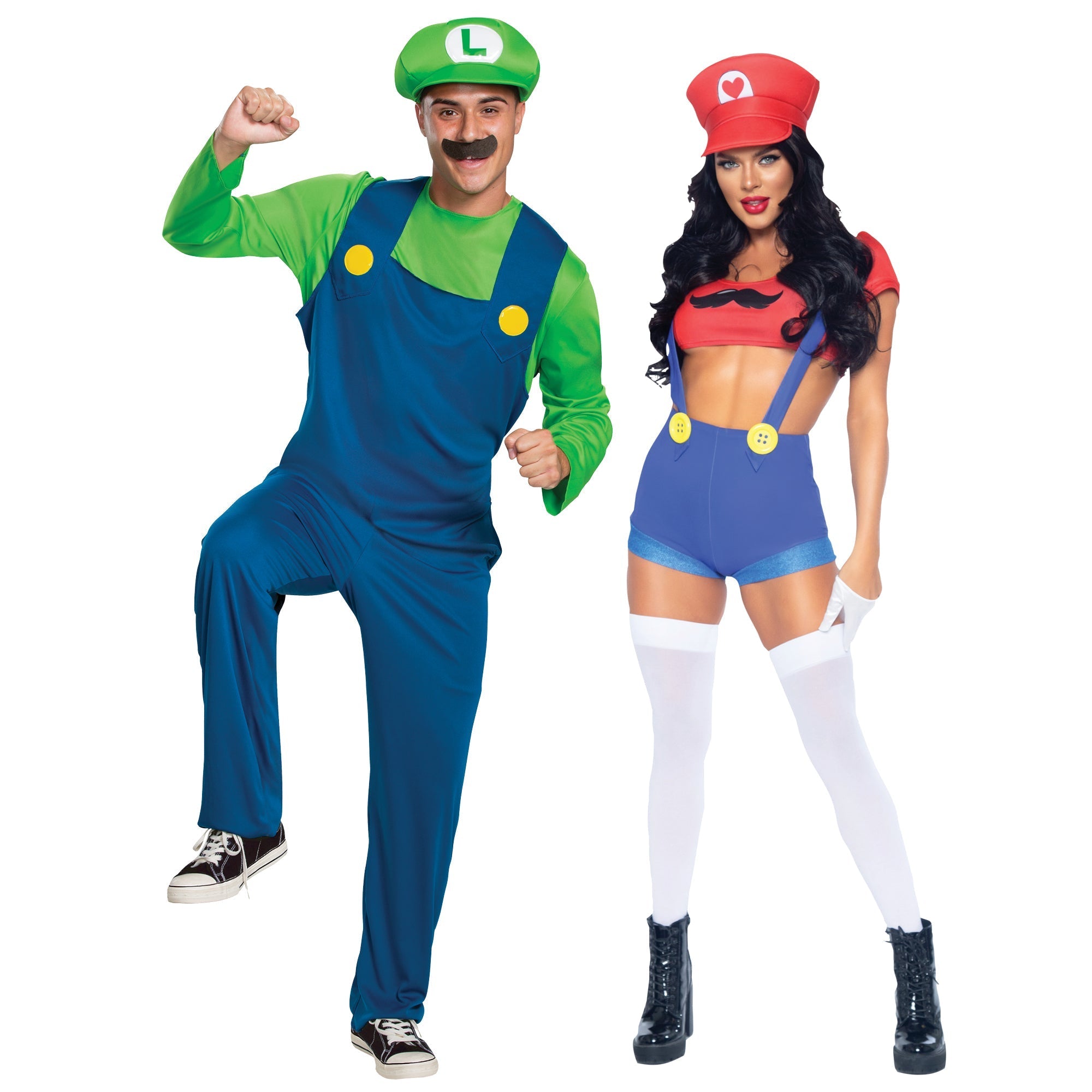 Super Mario and Luigi Couple Costumes Party Expert