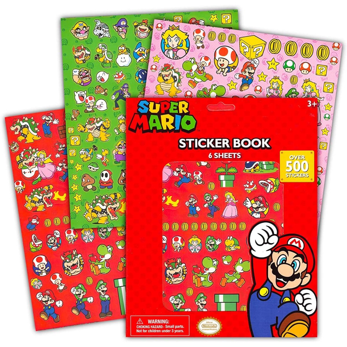 Super Mario bros. Sticker Sheets, 6 Count | Party Supplies – Party Expert