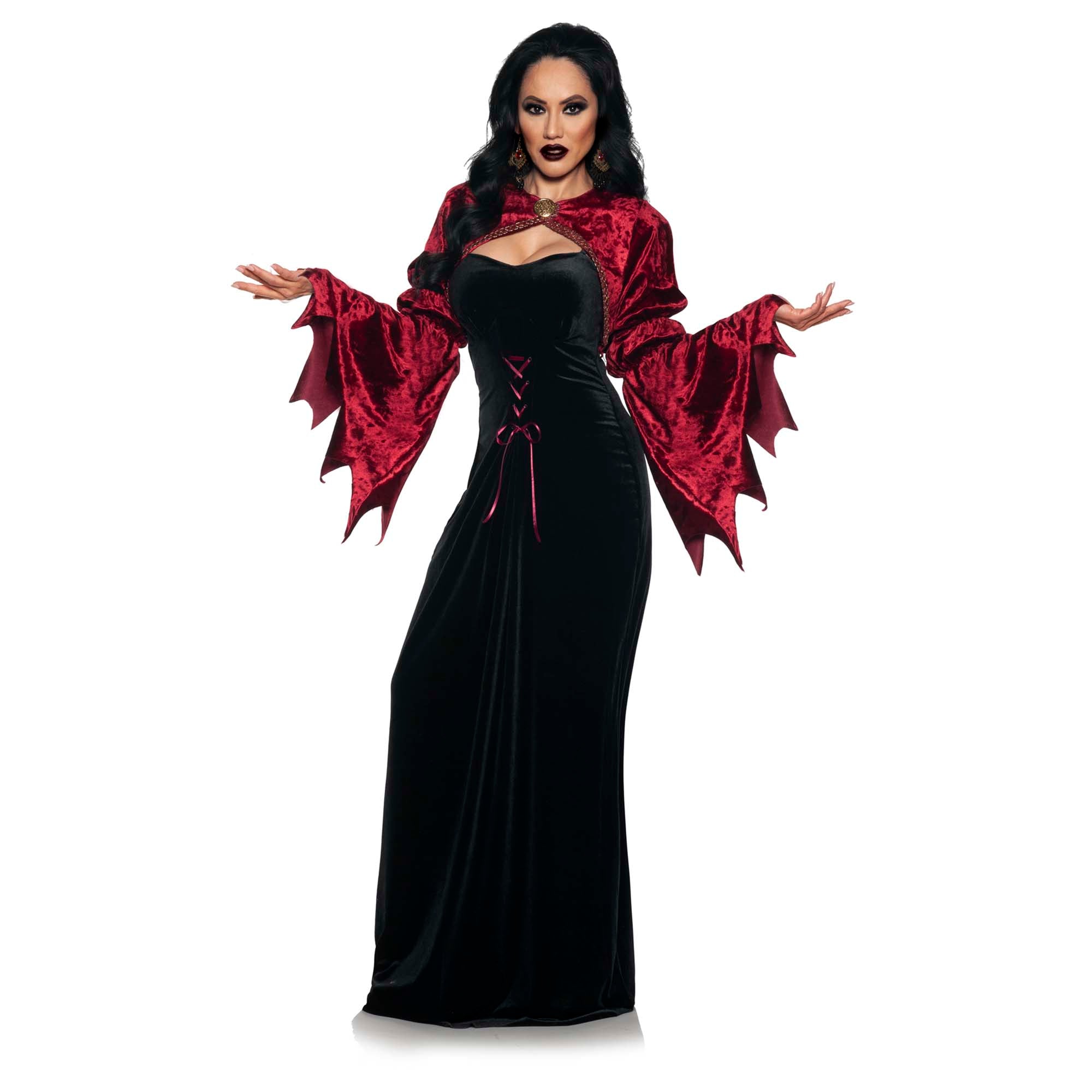 Gothic Vampiress Costume For Adults Long Black Dress Party Expert
