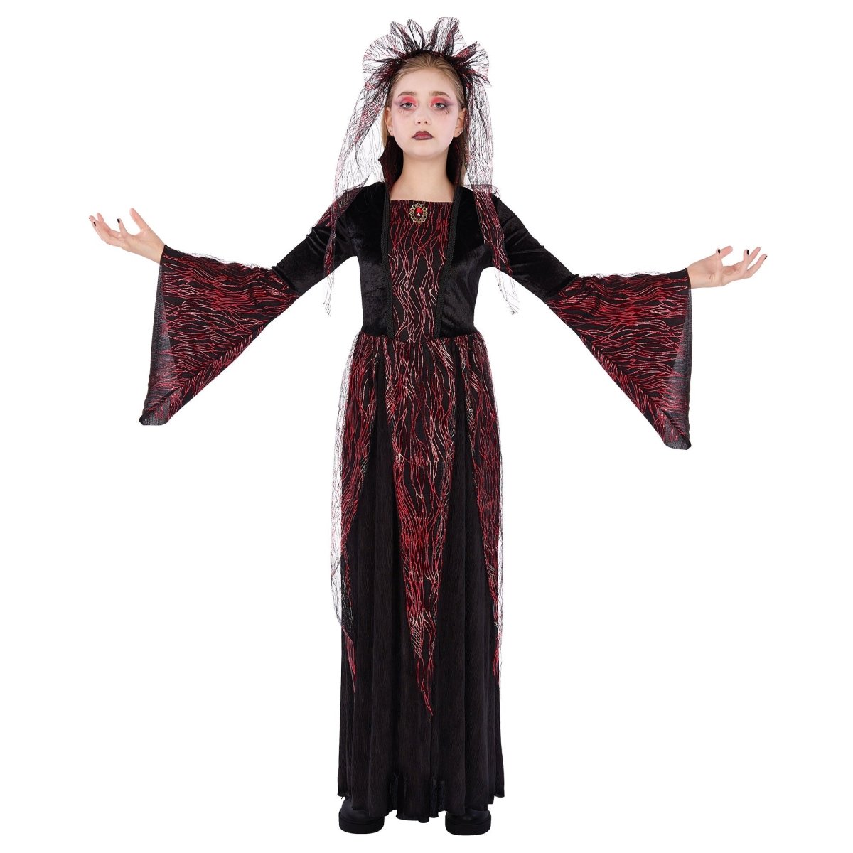 Fire Vampiress Costume for Kids | Party Expert