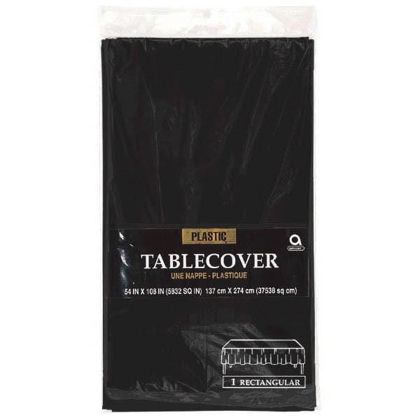Plastic Tablecover - Jet Black 54 X 108 In. – Party Expert