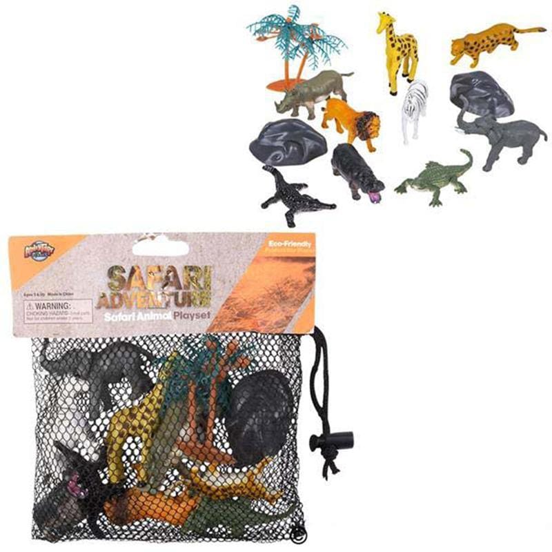 Safari animals playset 12 par paquet