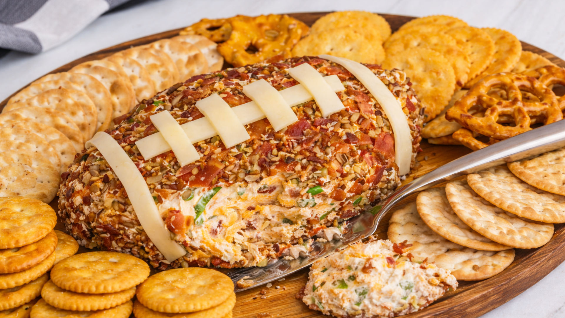 Boule de fromage en forme de ballon de football (Amuse-bouche pour les ...