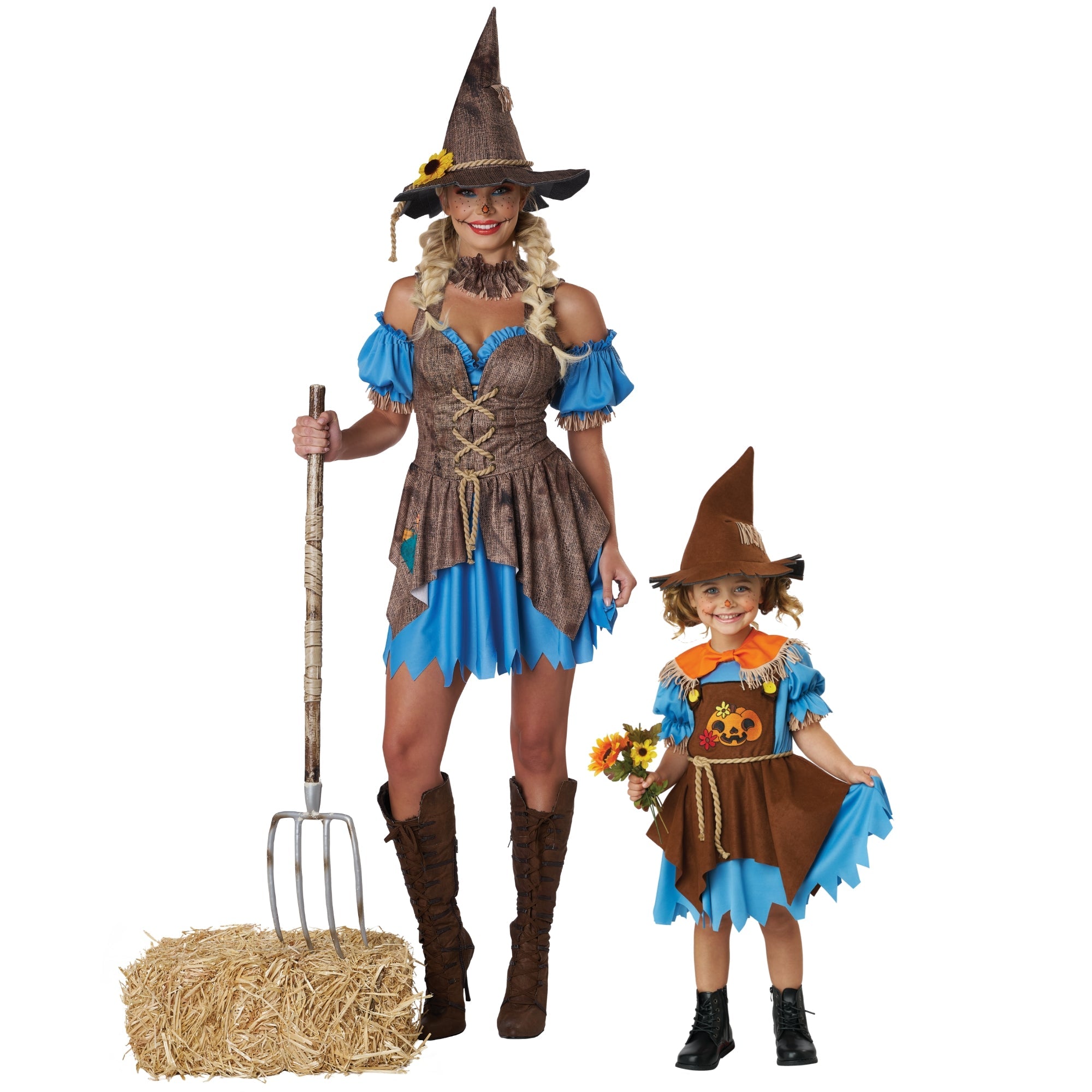 BUNDLE - MOM & ME COSTUME - Scarecrow and Pumpkin Costumes – Party Expert