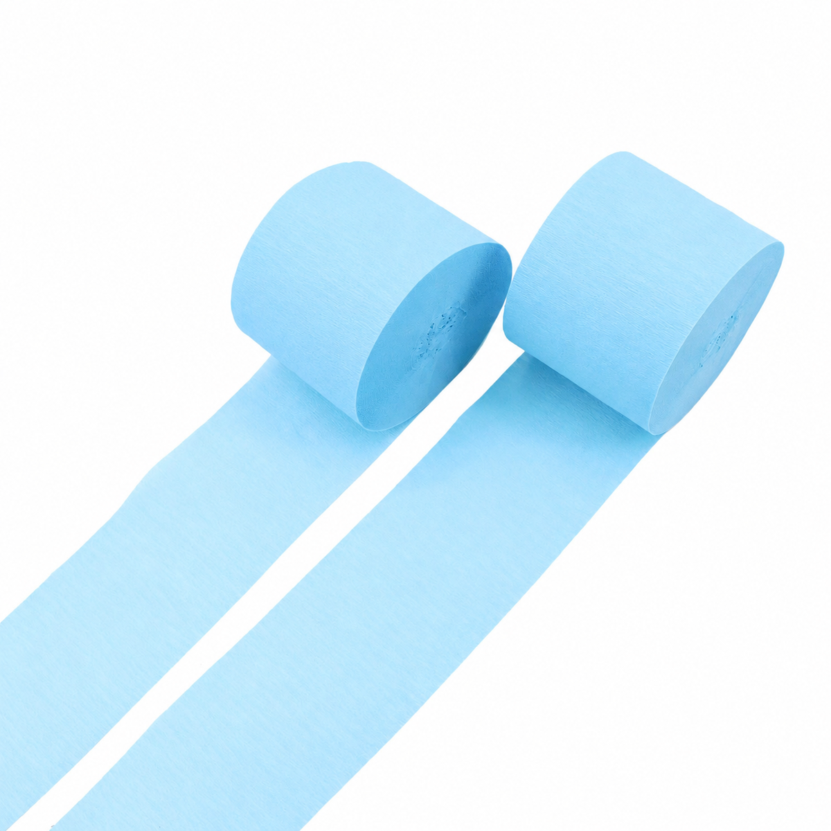 Baby Blue Paper Crepe Streamer, 82 Ft, 2 Count | Party Expert