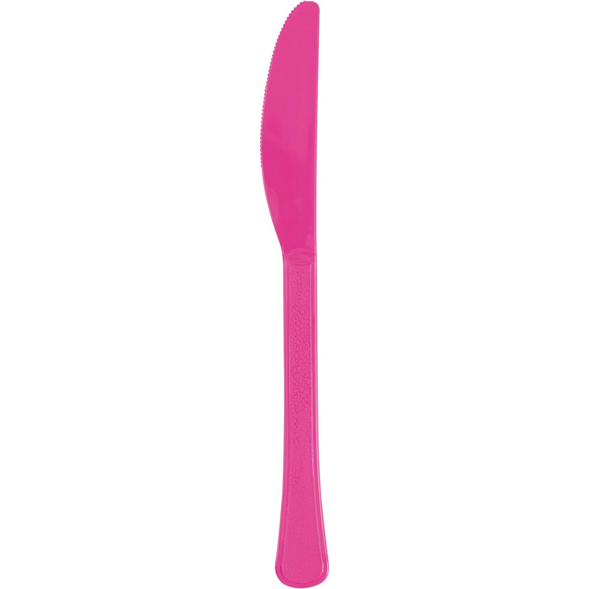 Neon Pink Plastic Knives, 20 Count | Party Expert
