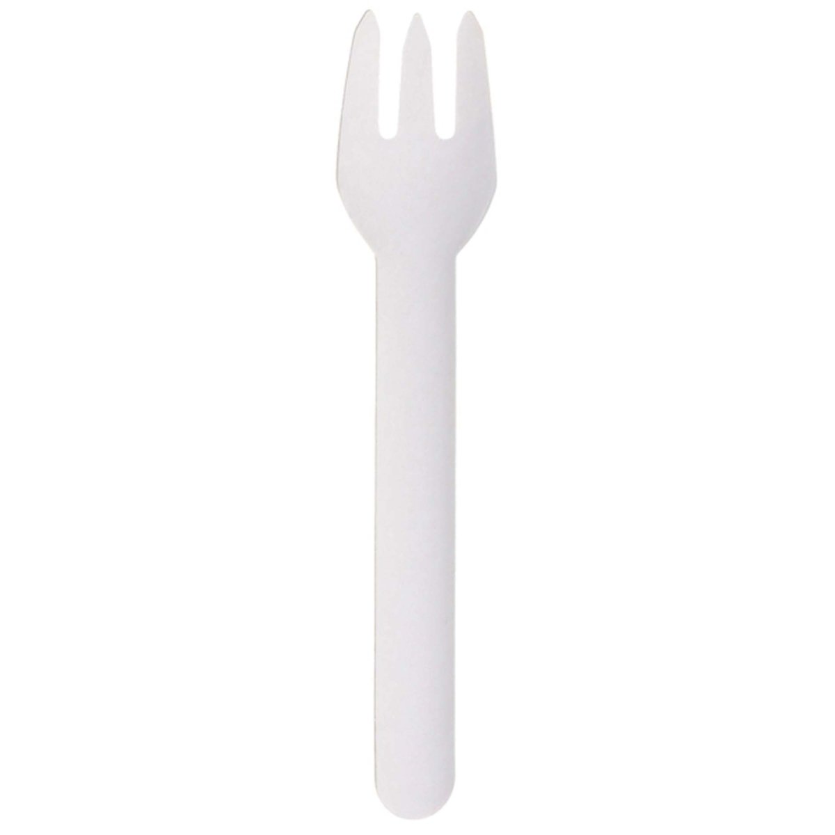 White ECO Paper Forks, 10 Count | Party Expert
