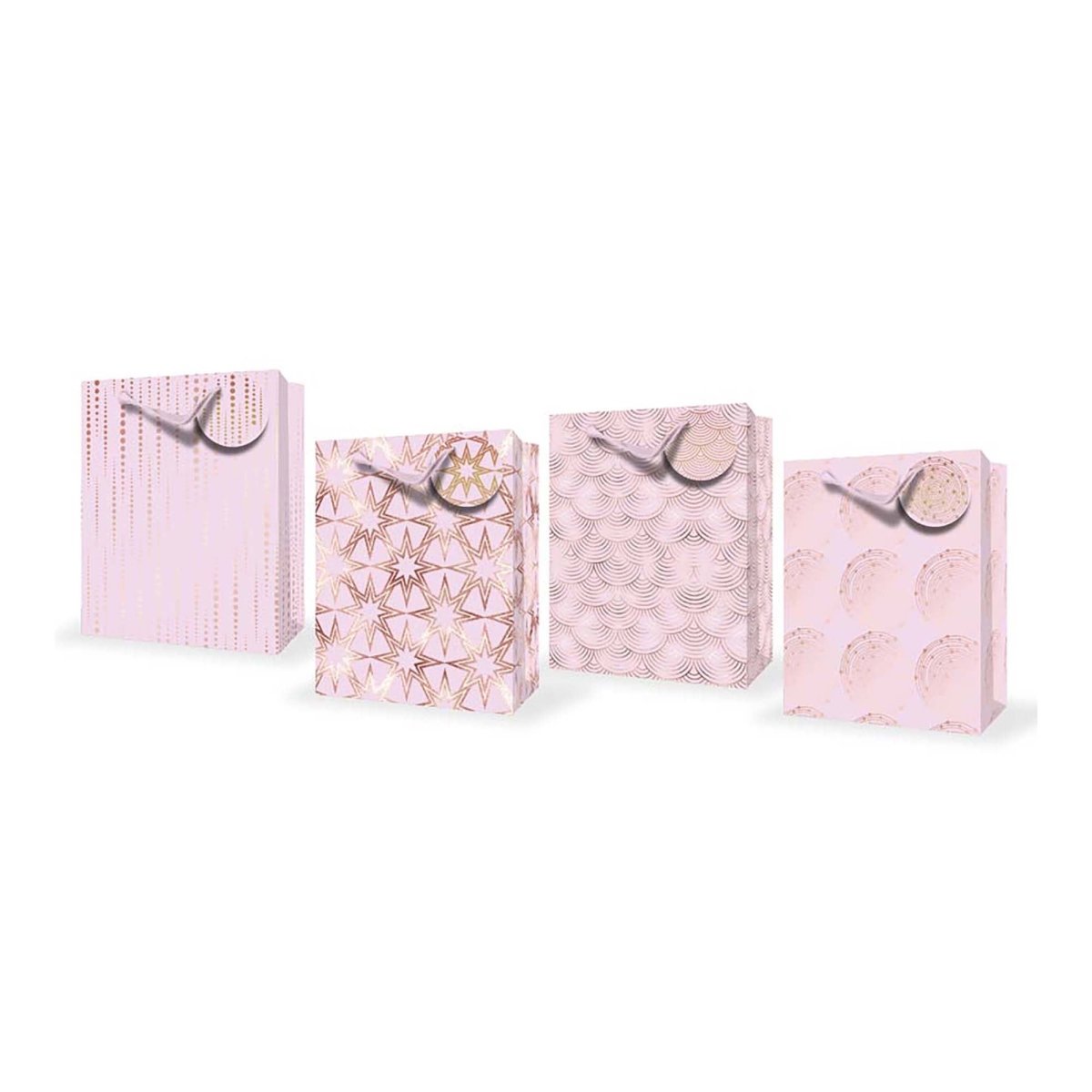 Large Rose Gold Gift Bag, Assortment, 1 Count | Party Expert