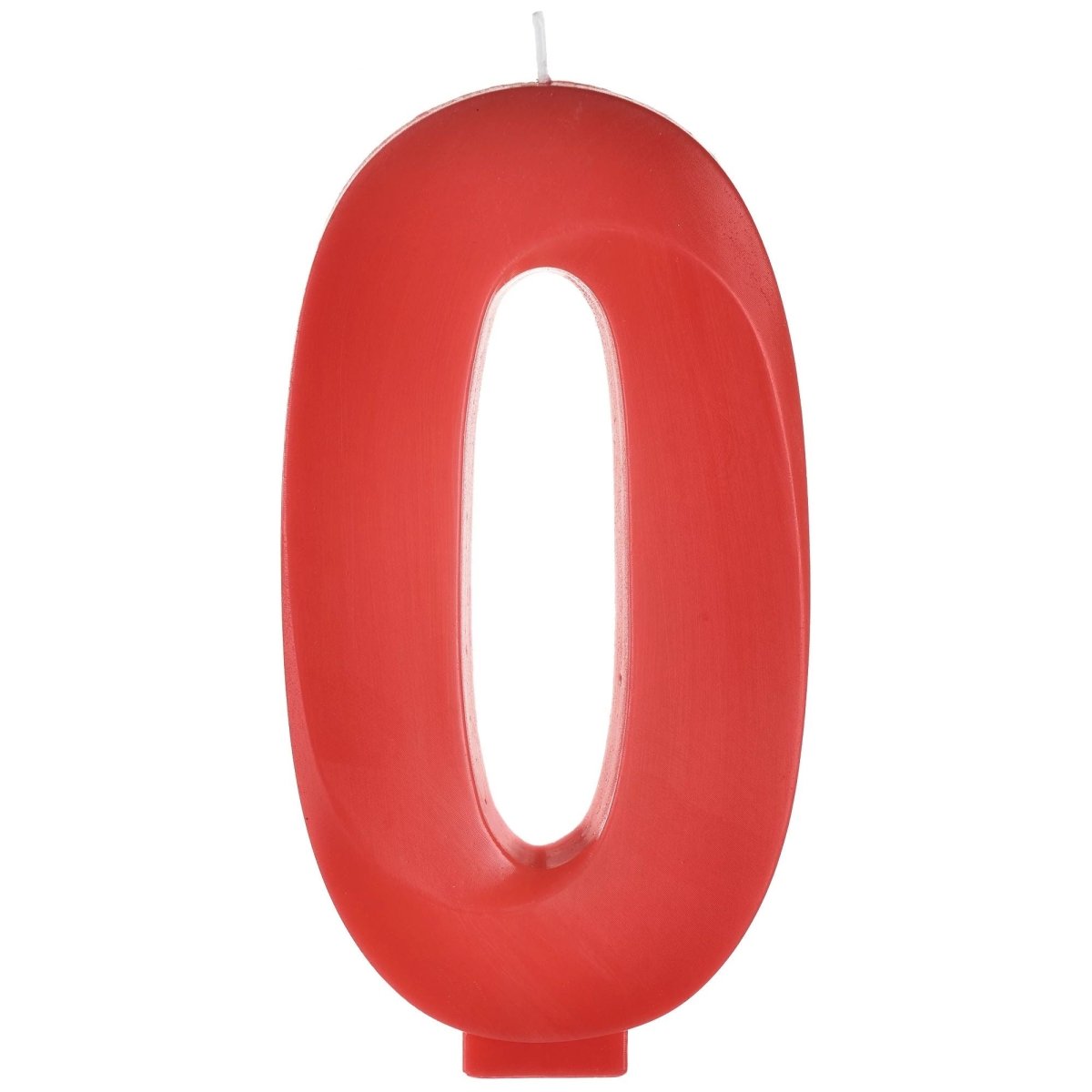 Red Number 0 Birthday Facet Candle, 1 Count | Party Supplies – Party Expert