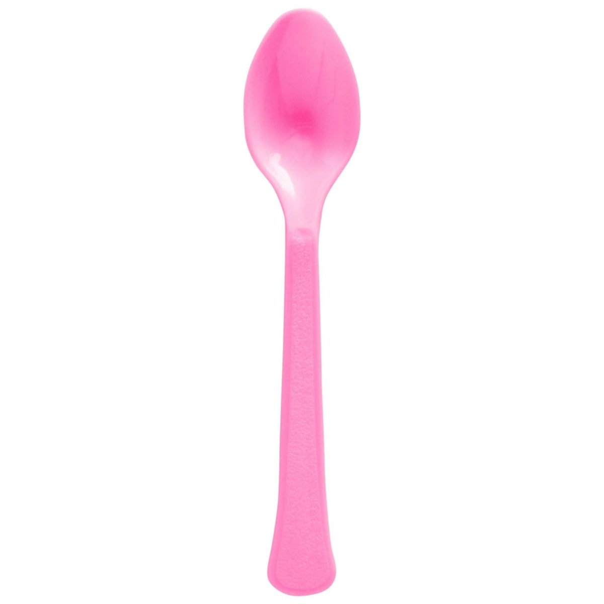 Bright Pink Plastic Spoons, 20 Count | Party Expert