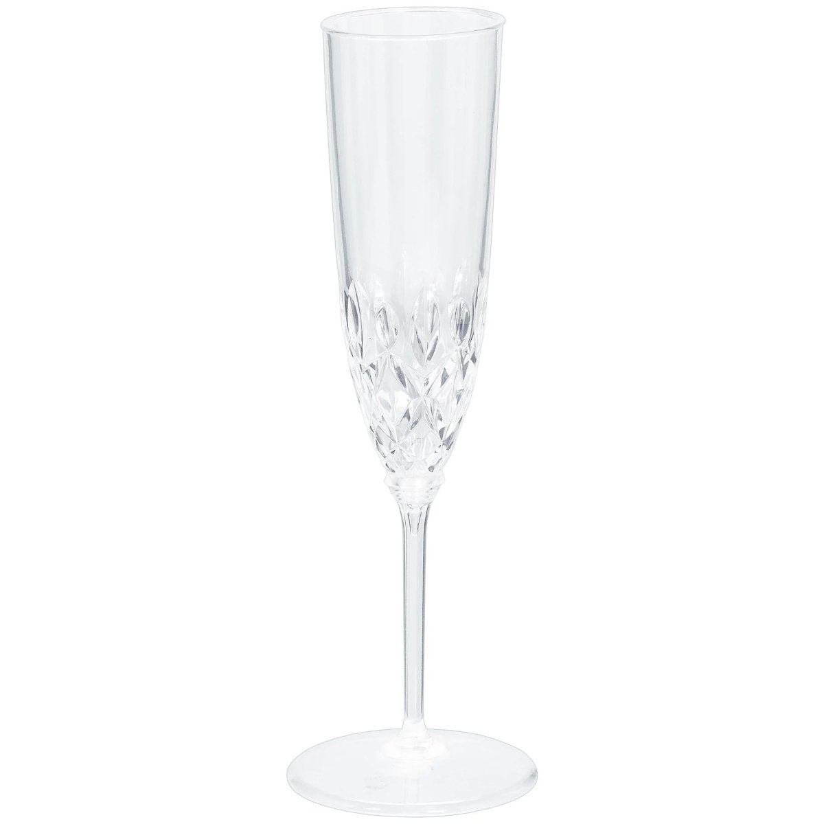 Clear Premium Crystal Look PET Plastic Champagne Flute | Party Expert