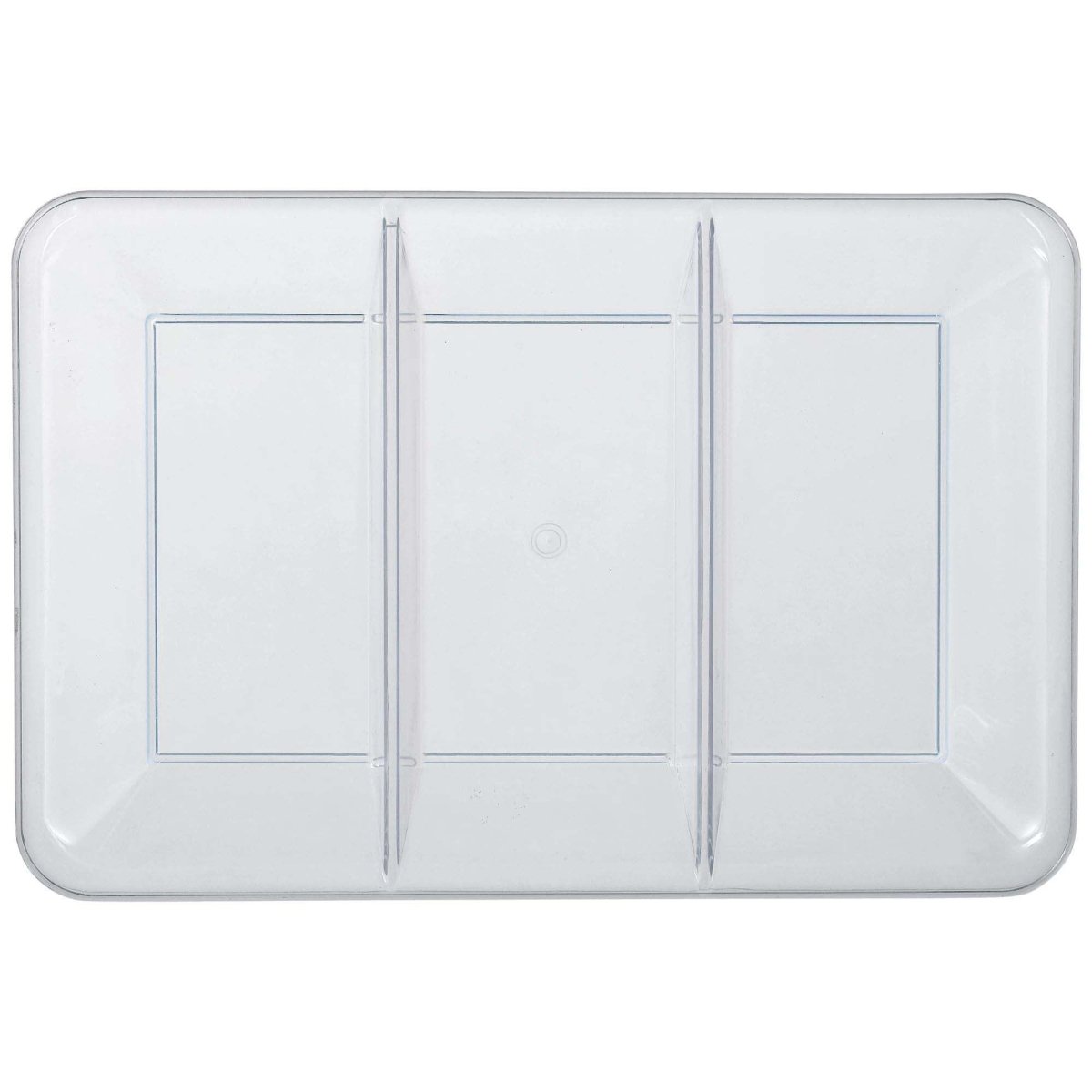 Compartment Tray, Clear, 9.5 x 14 Inches, 1 Count | Party Supplies ...