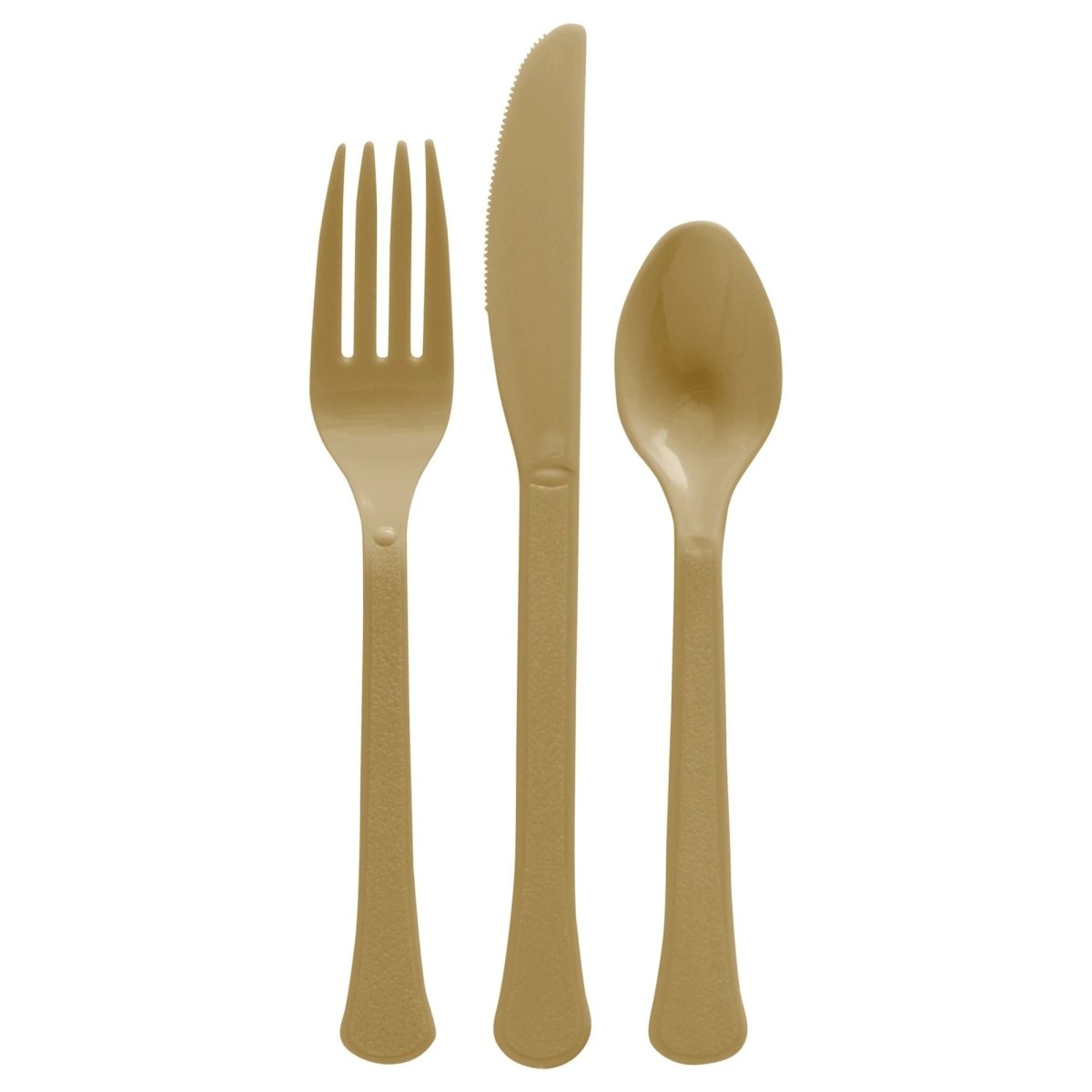 Gold Plastic Assorted Cutlery, 24 Count | Party Expert
