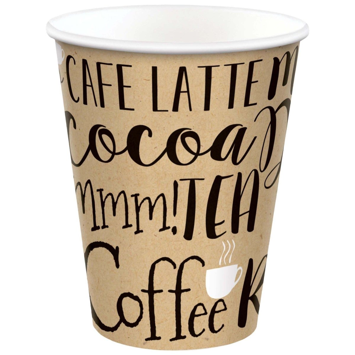 Verres en papier kraft à café, 12 Oz, 50 unités | Party Expert