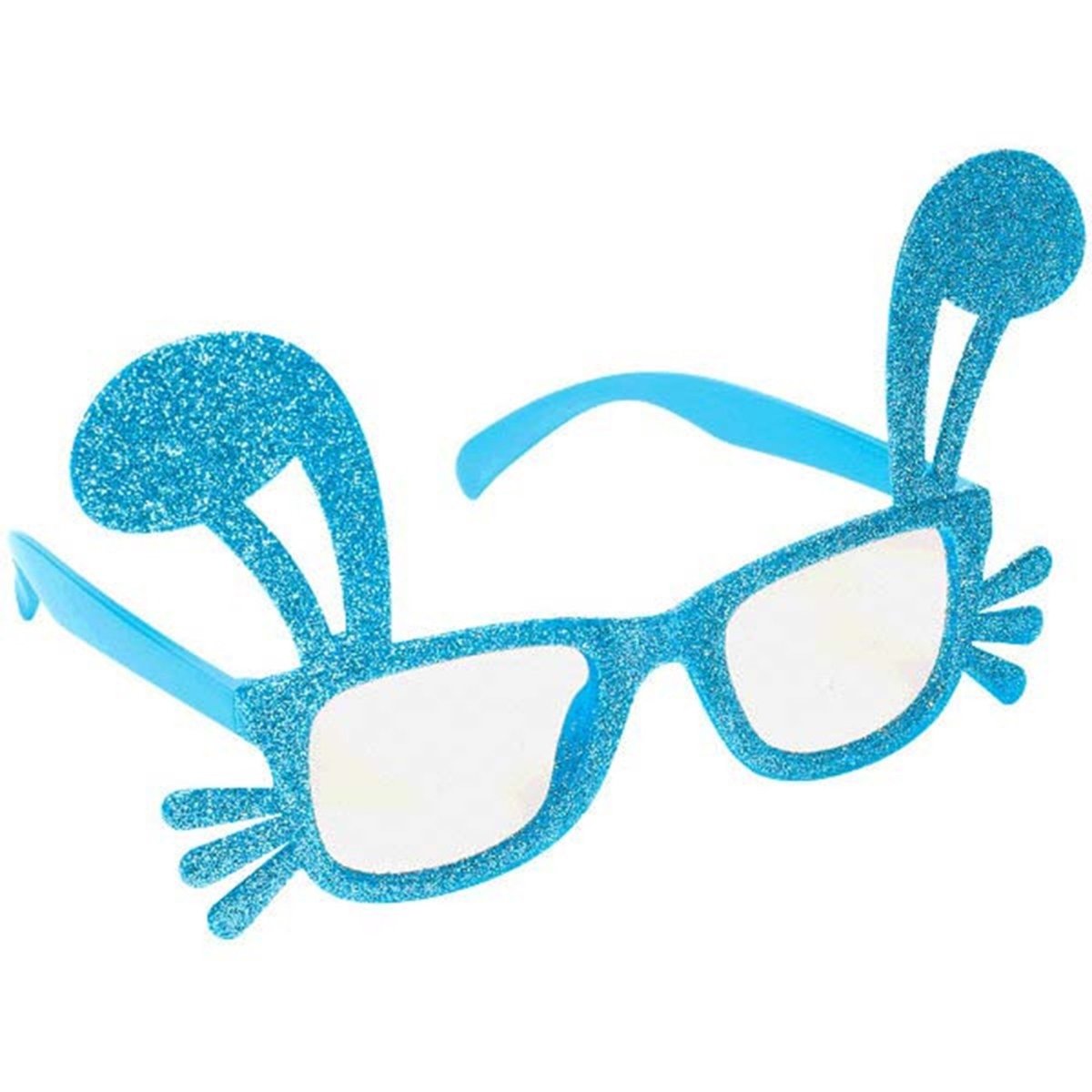 Easter Bunny Glasses with Blue Glitter | Party Expert