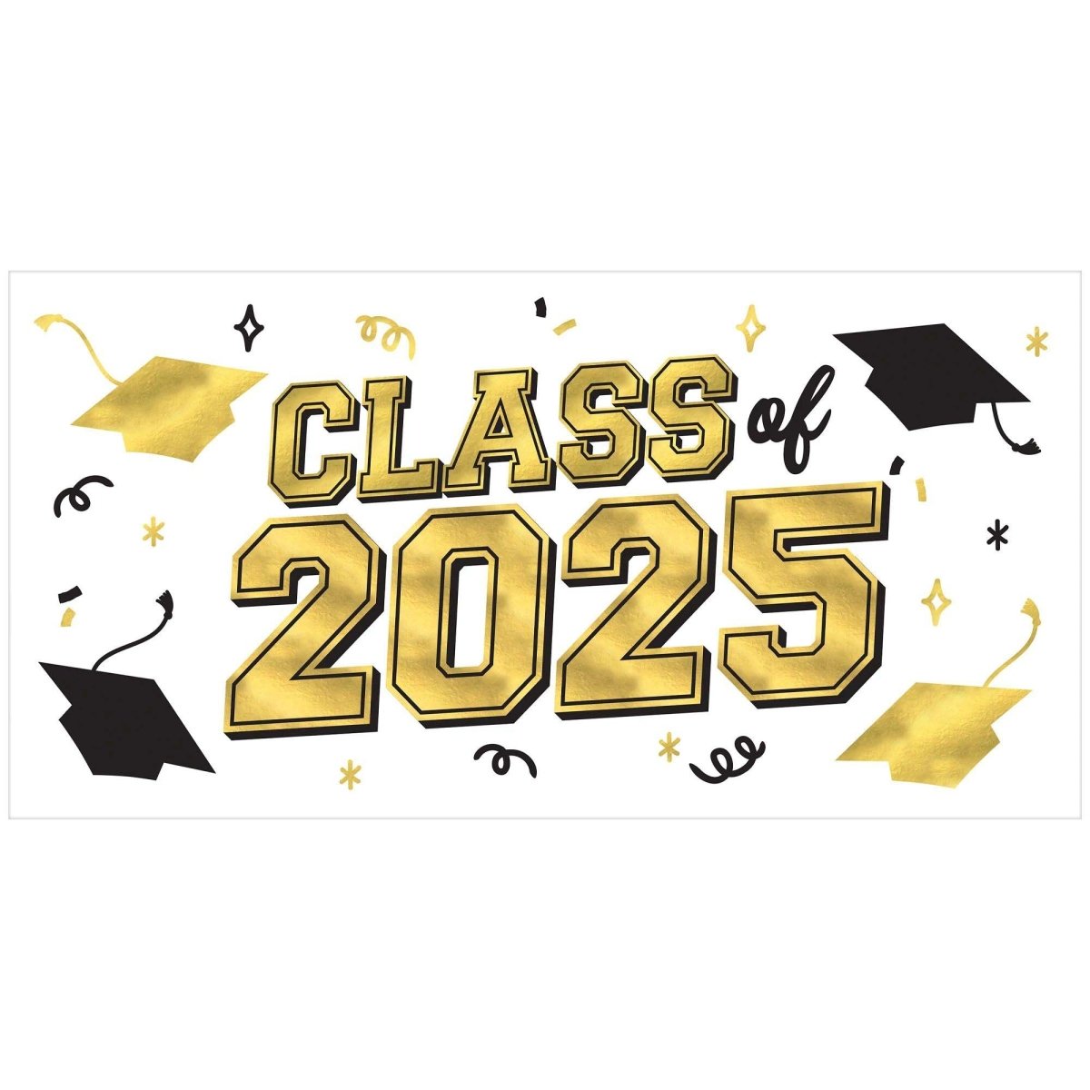 Class of 2025 Graduation Banner, 33 X 65 Inches | Party Expert