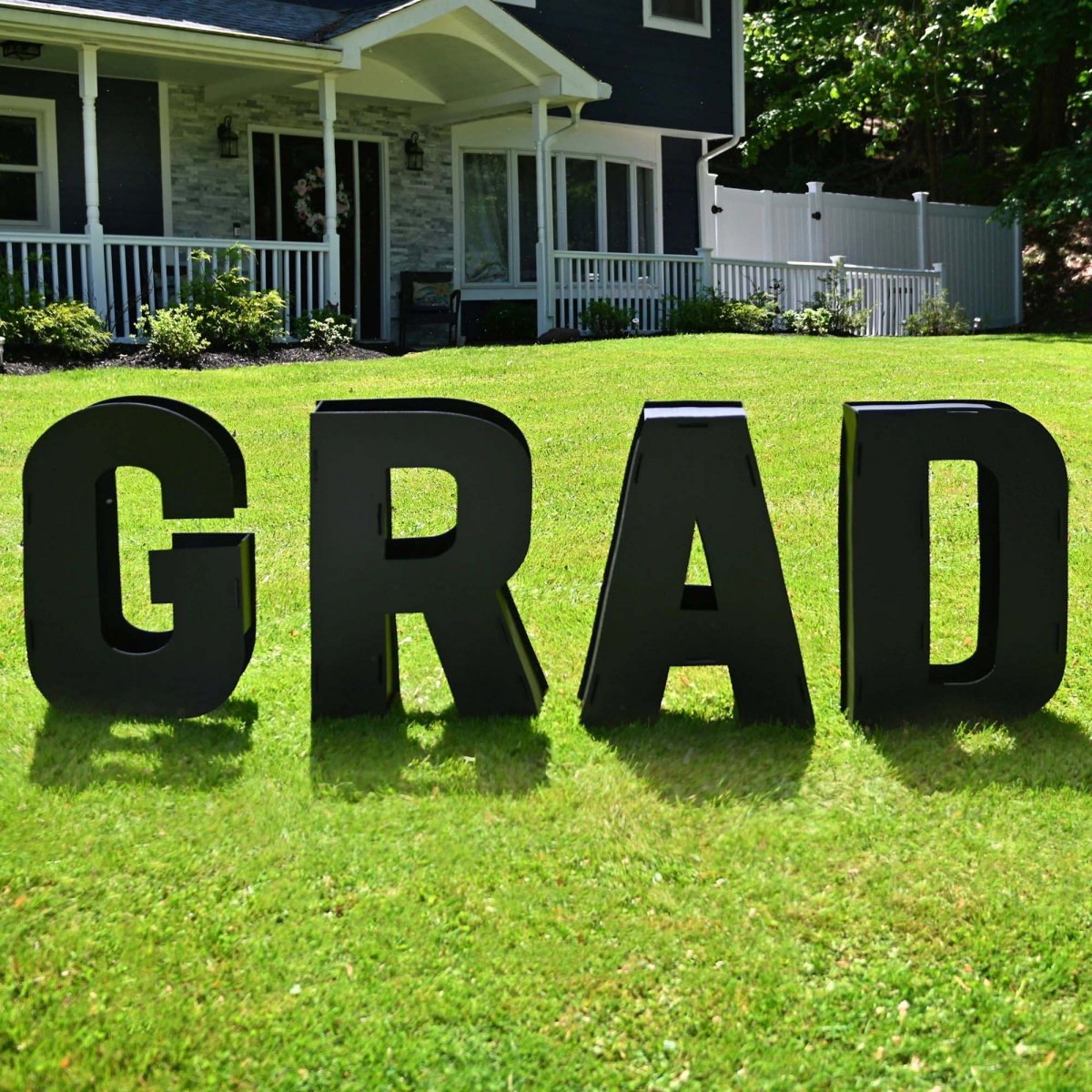 Graduation Black Giant Corrugate Letters, 27 Inches | Party Expert