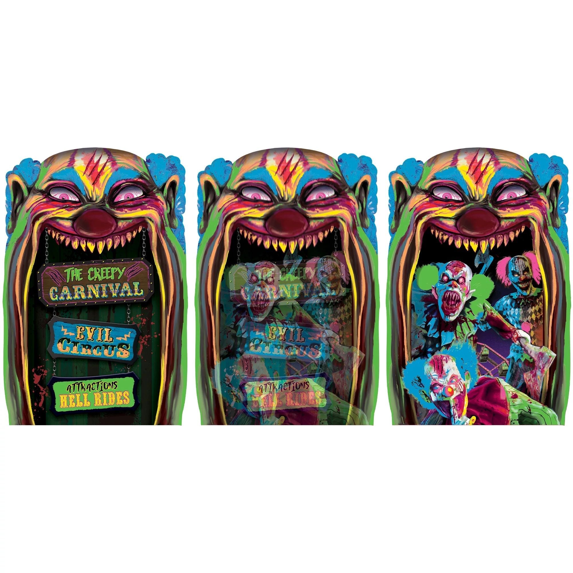 Creepy Carnival Blacklight Lenticular Poster | Party Expert