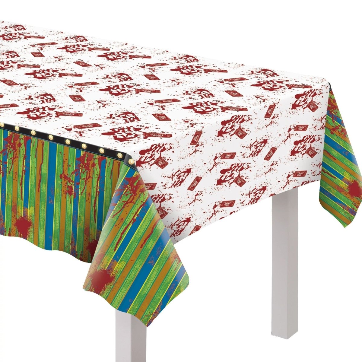 Creepy Carnival Rectangular Plastic Table Cover | Party Expert