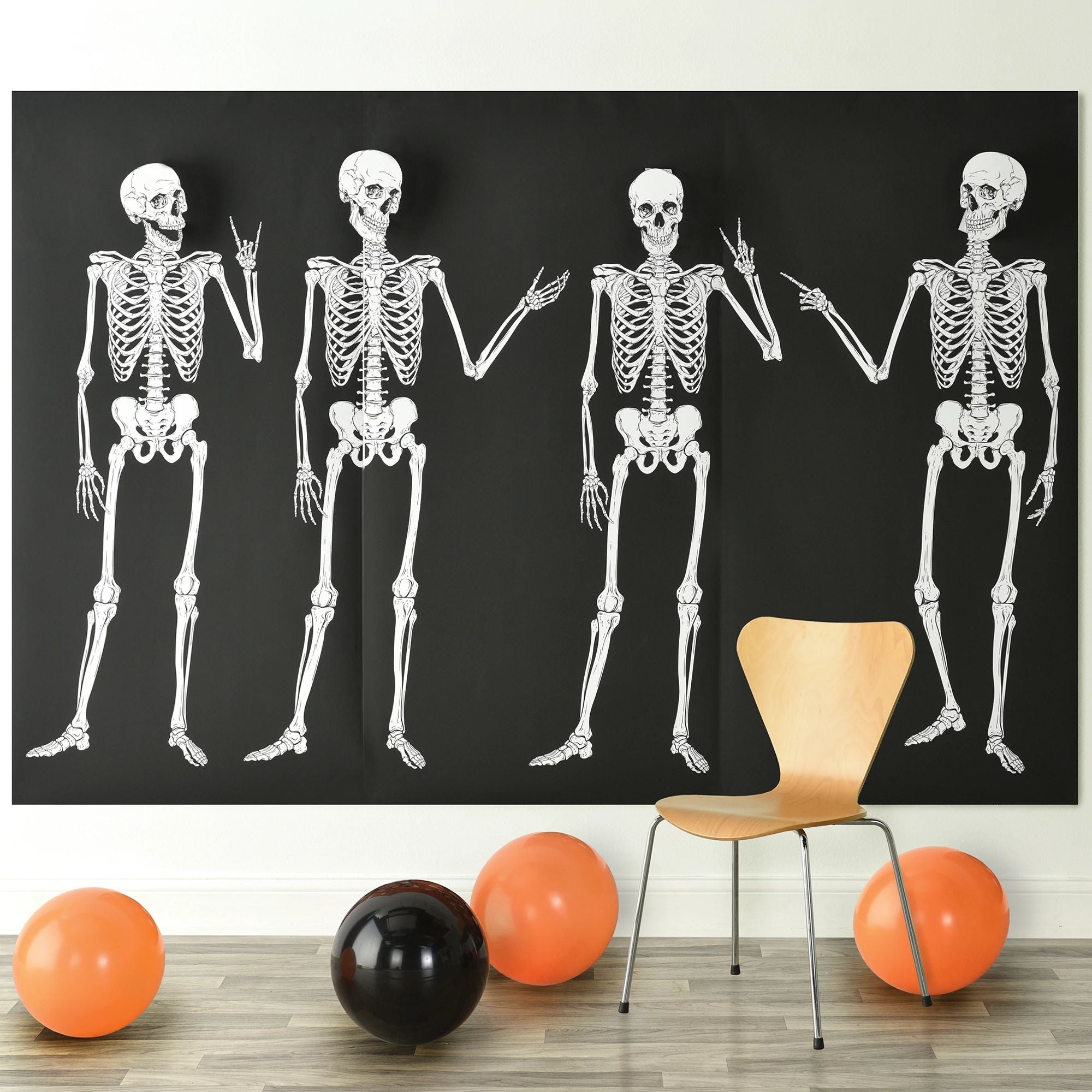 Halloween Skeleton Backdrop with Add-Ons | Party Expert