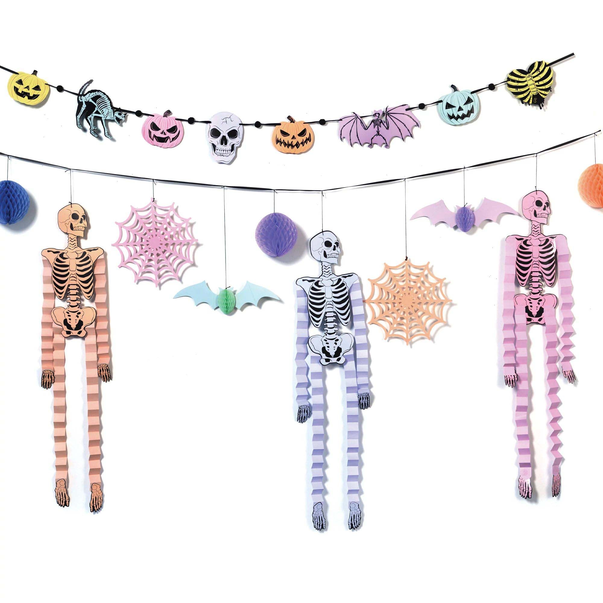 Pastel Halloween Paper Banners, 72 Inches, 2 Count | Party Supplies ...
