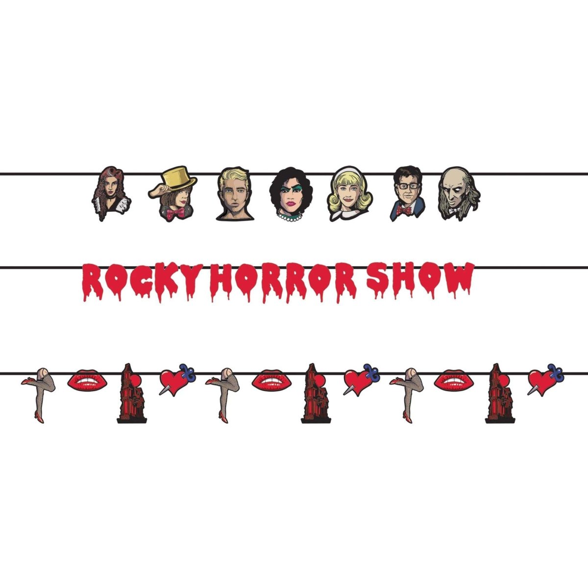 Rocky Horror Show Paper Banner Kit, 144 Inches | Party Supplies – Party ...