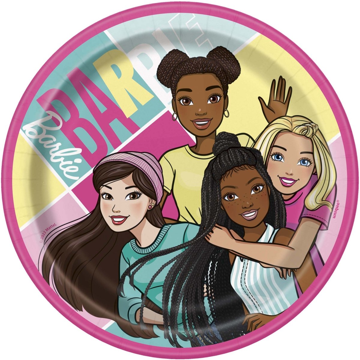 Barbie Birthday Small Round Dessert Paper Plates | Party Supplies ...