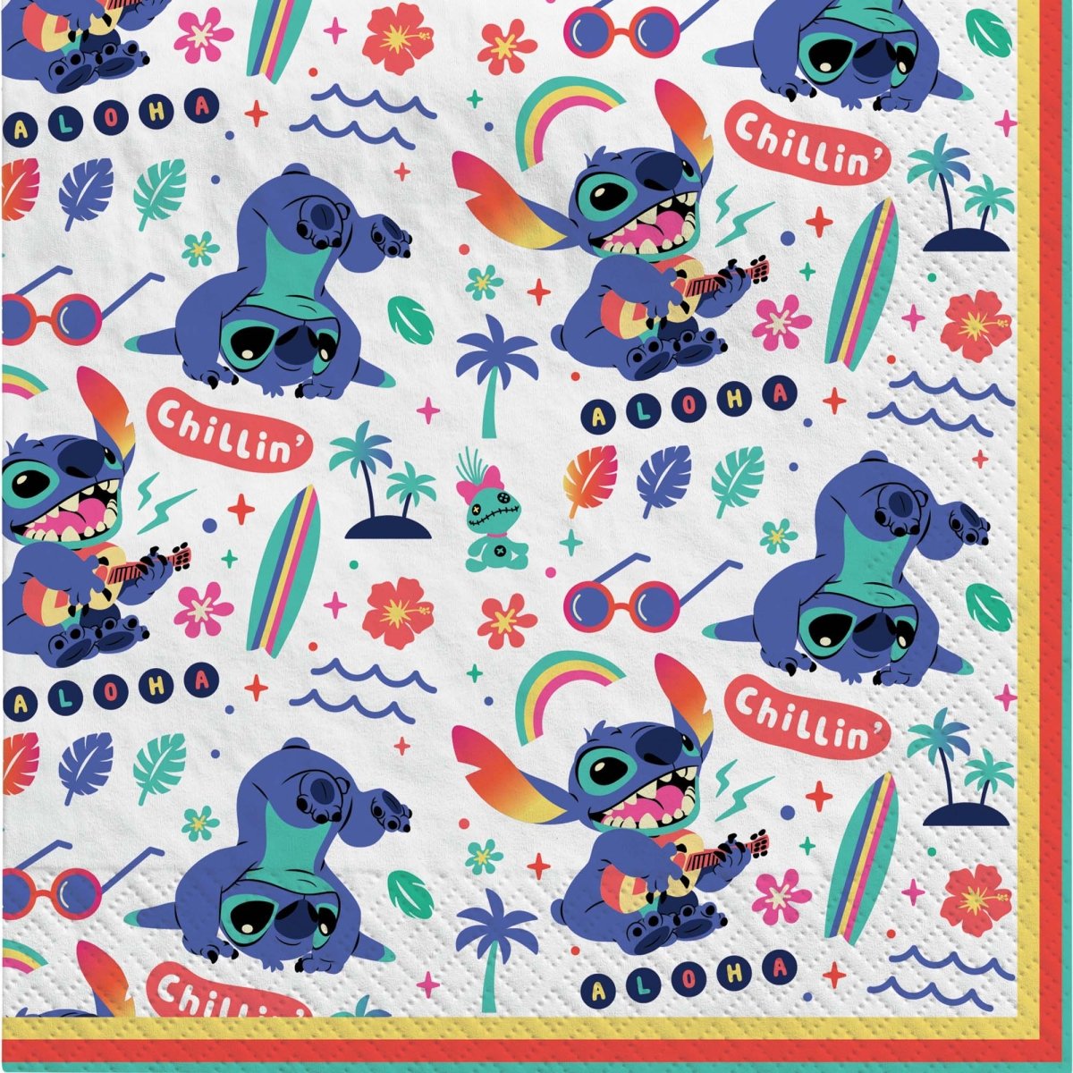 Disney Stitch Birthday Large Lunch Napkins, 16 Count | Party Supplies ...