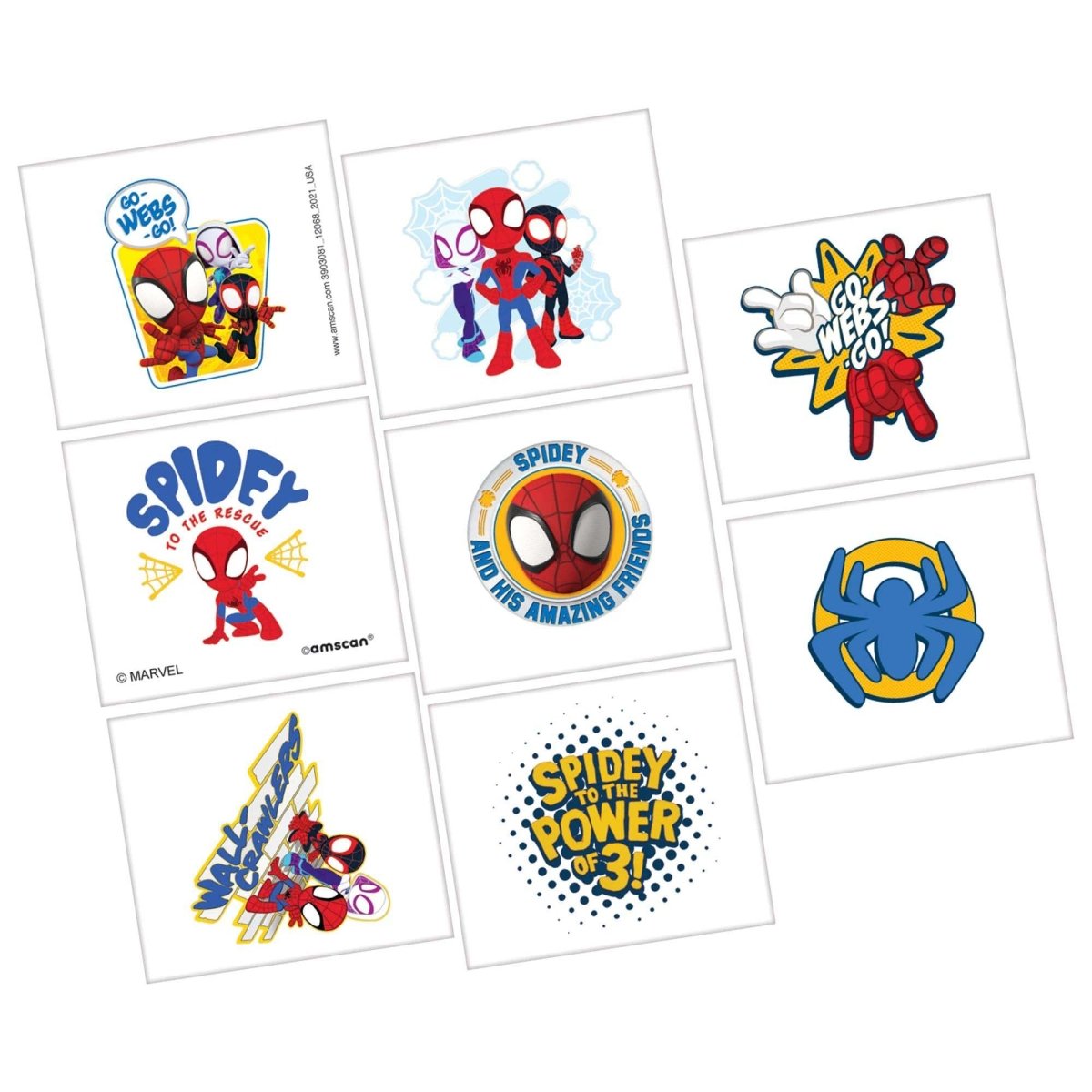 Marvel Spidey and His Amazing Friends Temporary Tattoos | Party Expert