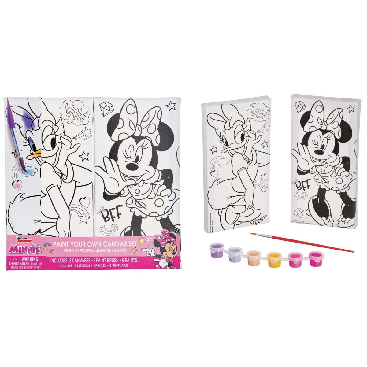 Disney Minnie Mouse Paint your Own Canvas Set, 1 Count | Party Supplies ...