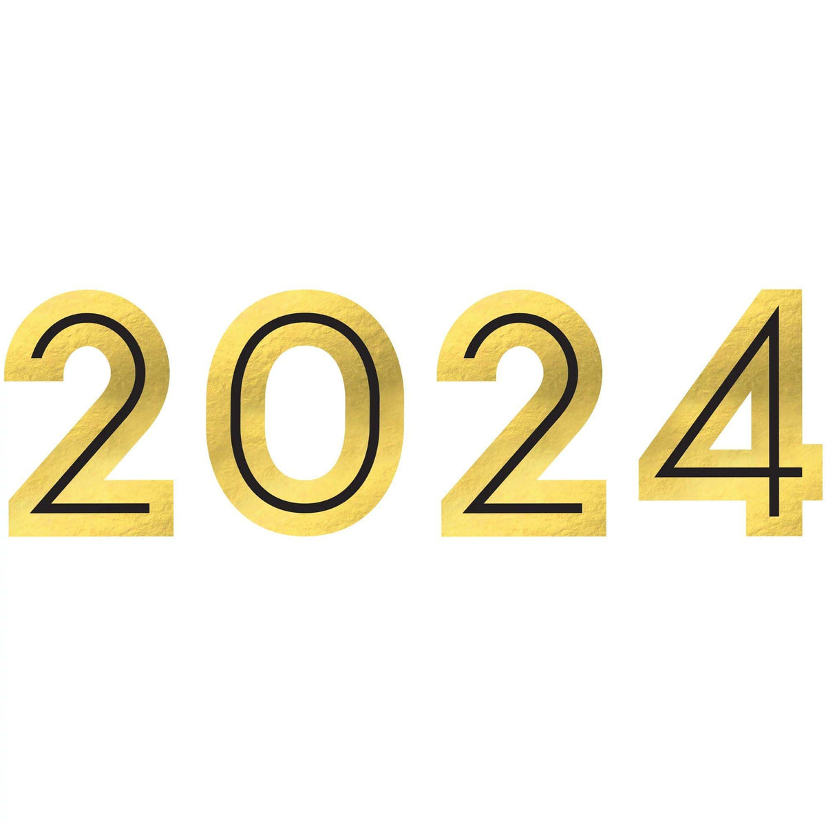 2024 New Year Cutouts Pack, 21 x 17 Inches, 4 Count | Party Expert