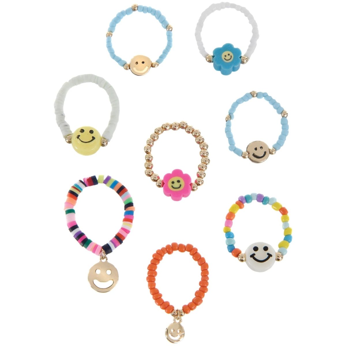 Stretchy Bead Rings, 8 count | Party Supplies – Party Expert