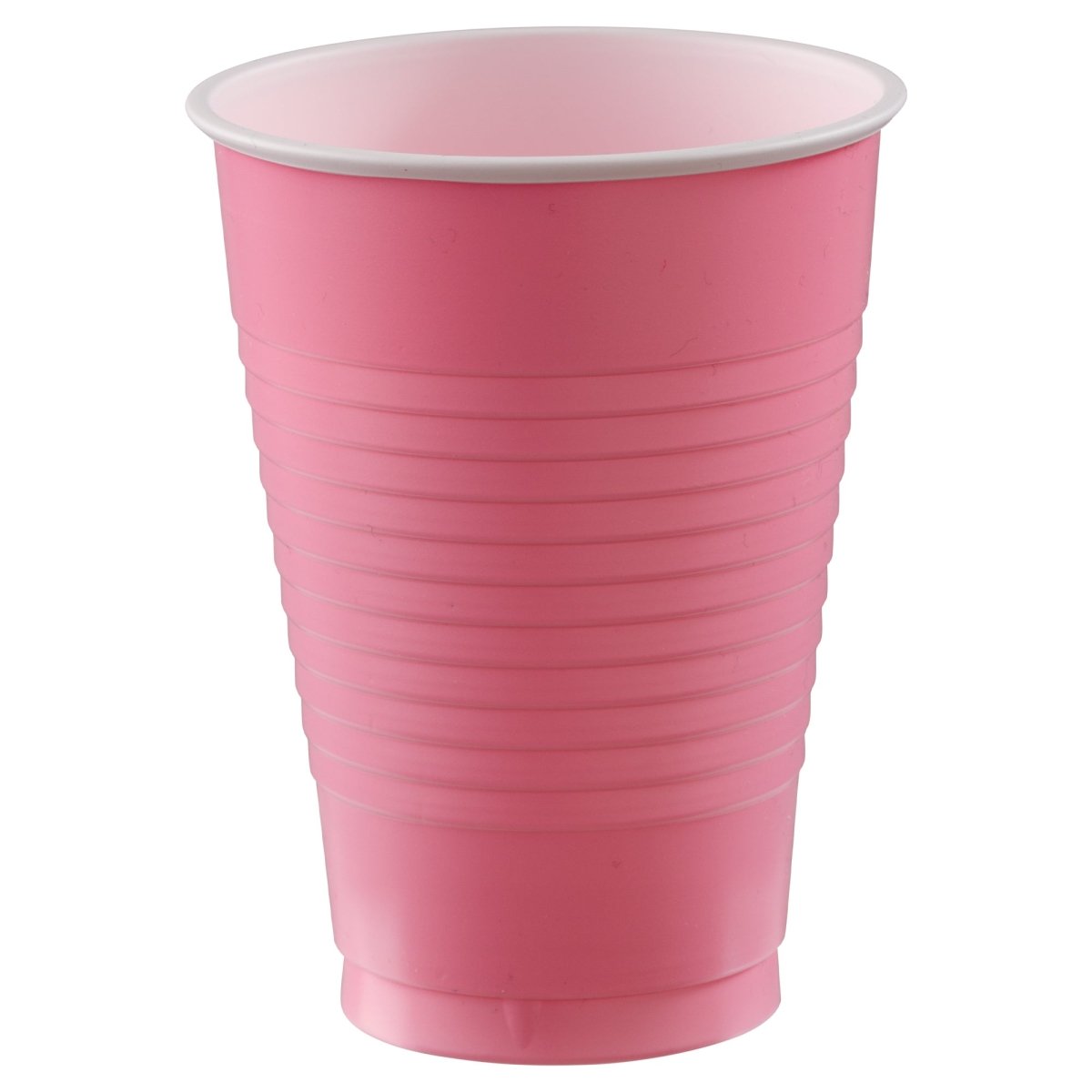 New Pink Plastic Cups, 12 oz., 20 Count | Party Expert