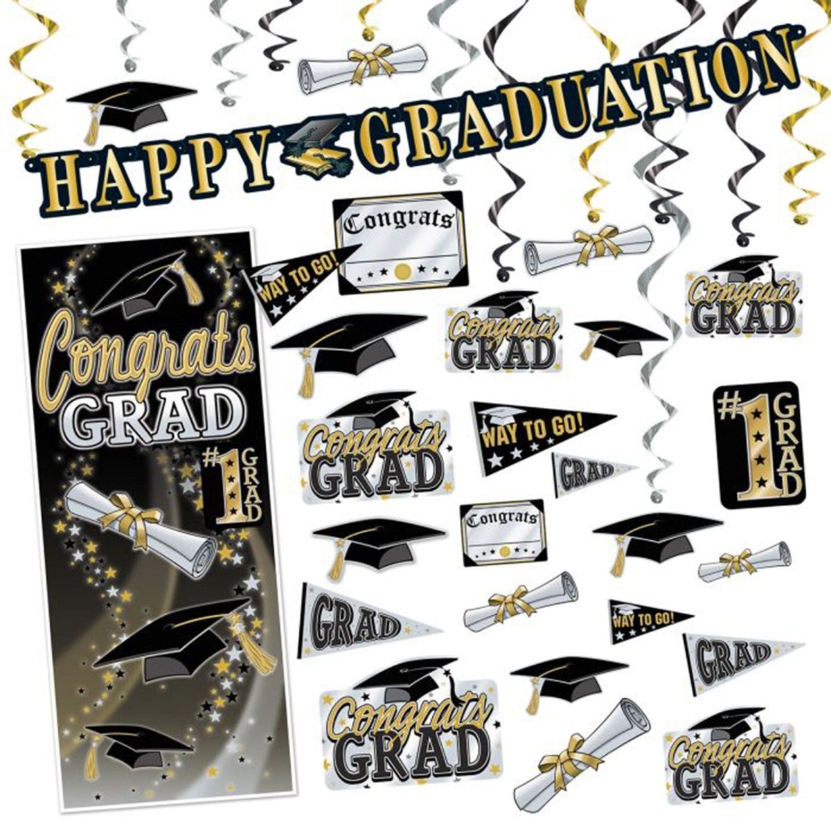 "Congrats Grad!" Giant Party Kit, 1 Count | Party Expert