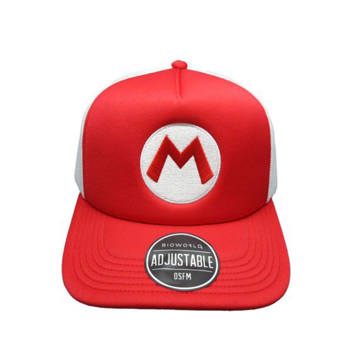 Mario Red Snapback Cap with White Mesh Back for Adults | Party Expert