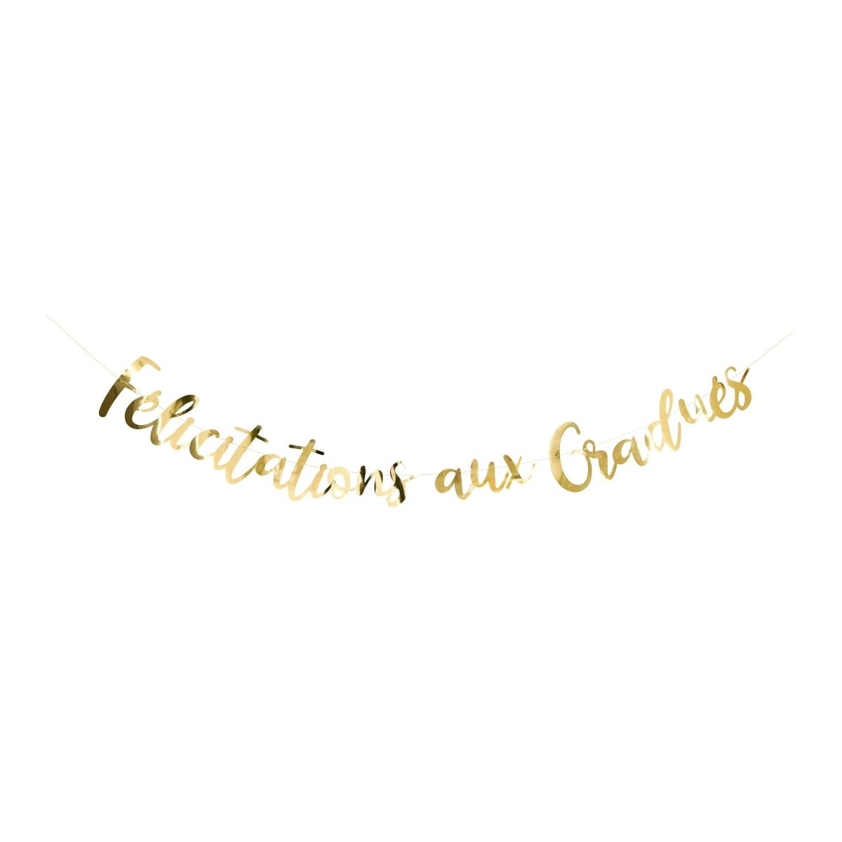 Gold "Félicitations aux Gradués" Foil Letter Banner | Party Expert