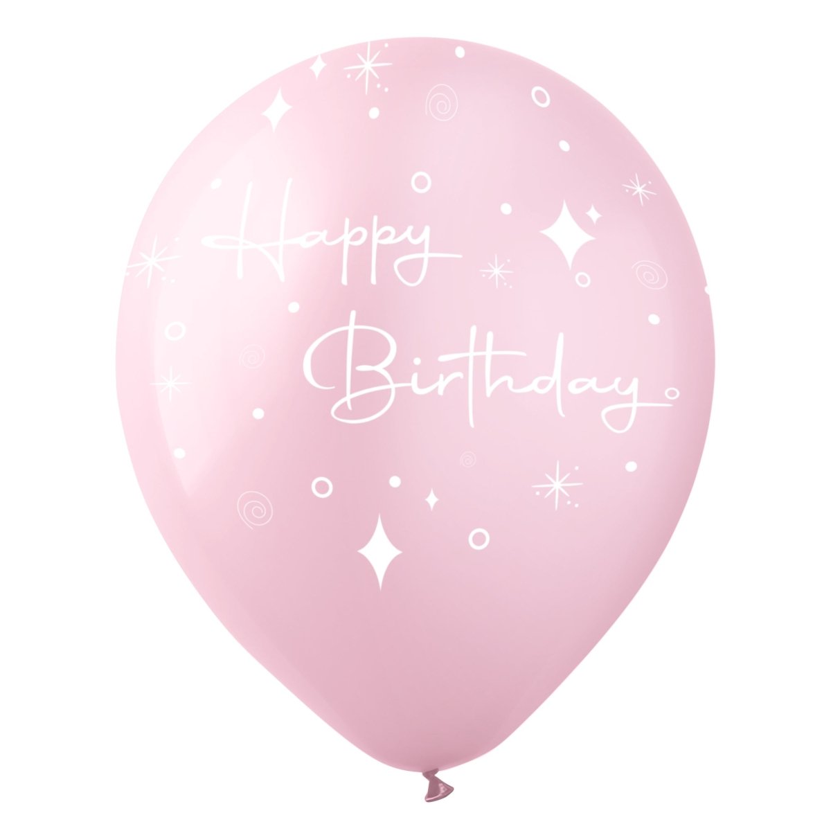 Pearl Light Pink Happy Birthday Latex Balloons | Party Expert