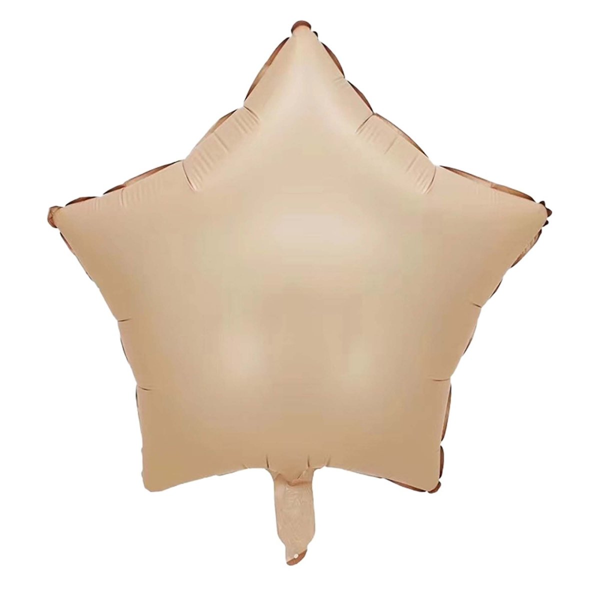 Matte Cappuccino Beige Star Shaped Foil Balloon | Party Expert