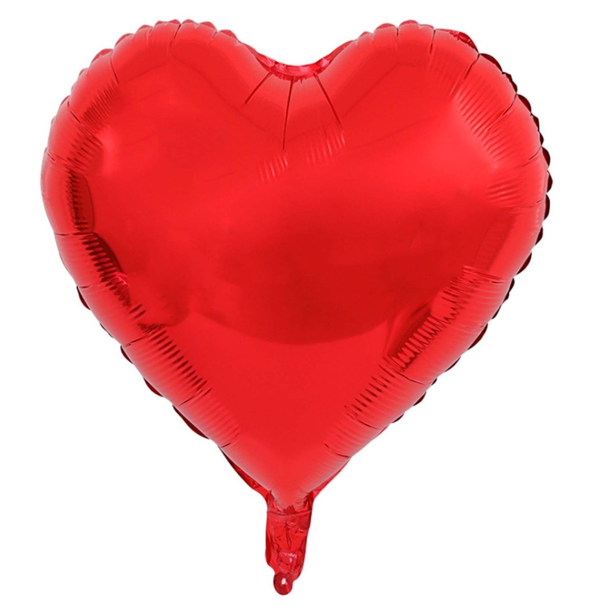 Metallic Red Heart Shaped Foil Balloon, 18 Inches | Party Expert
