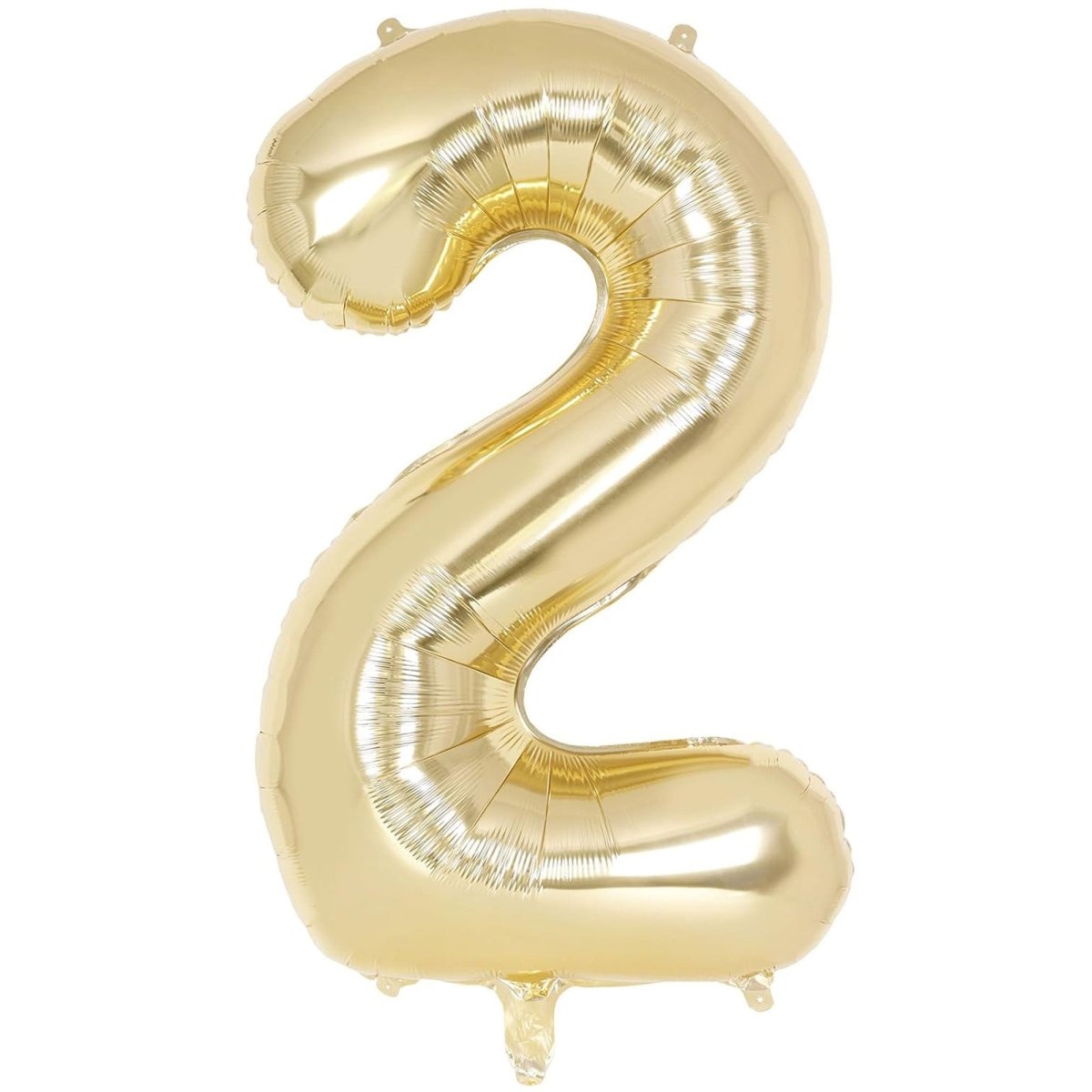 White Gold Number 2 Foil Balloon, 40 Inches, 1 Count | Party Expert