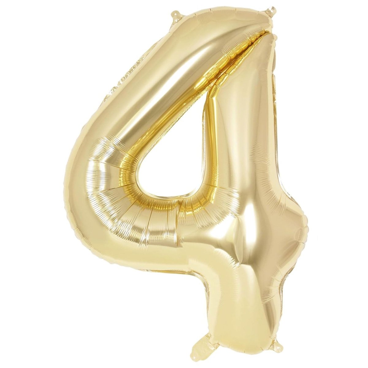 White Gold Number 4 Foil Balloon, 40 Inches, 1 Count | Party Expert