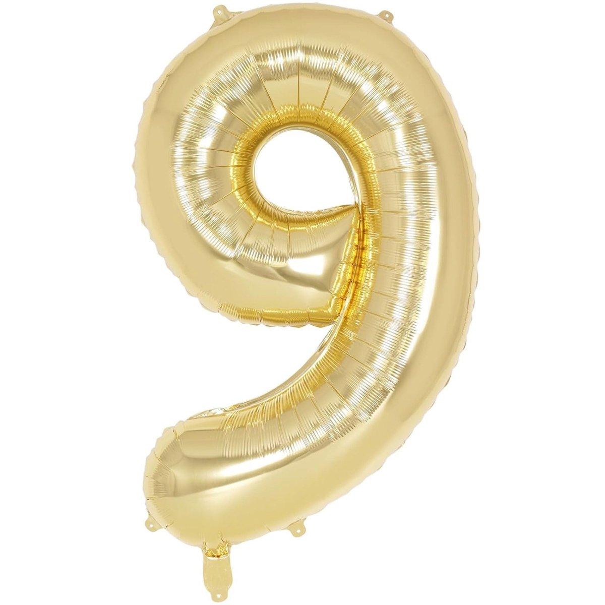 White Gold Number 9 Foil Balloon, 40 Inches, 1 Count | Party Expert