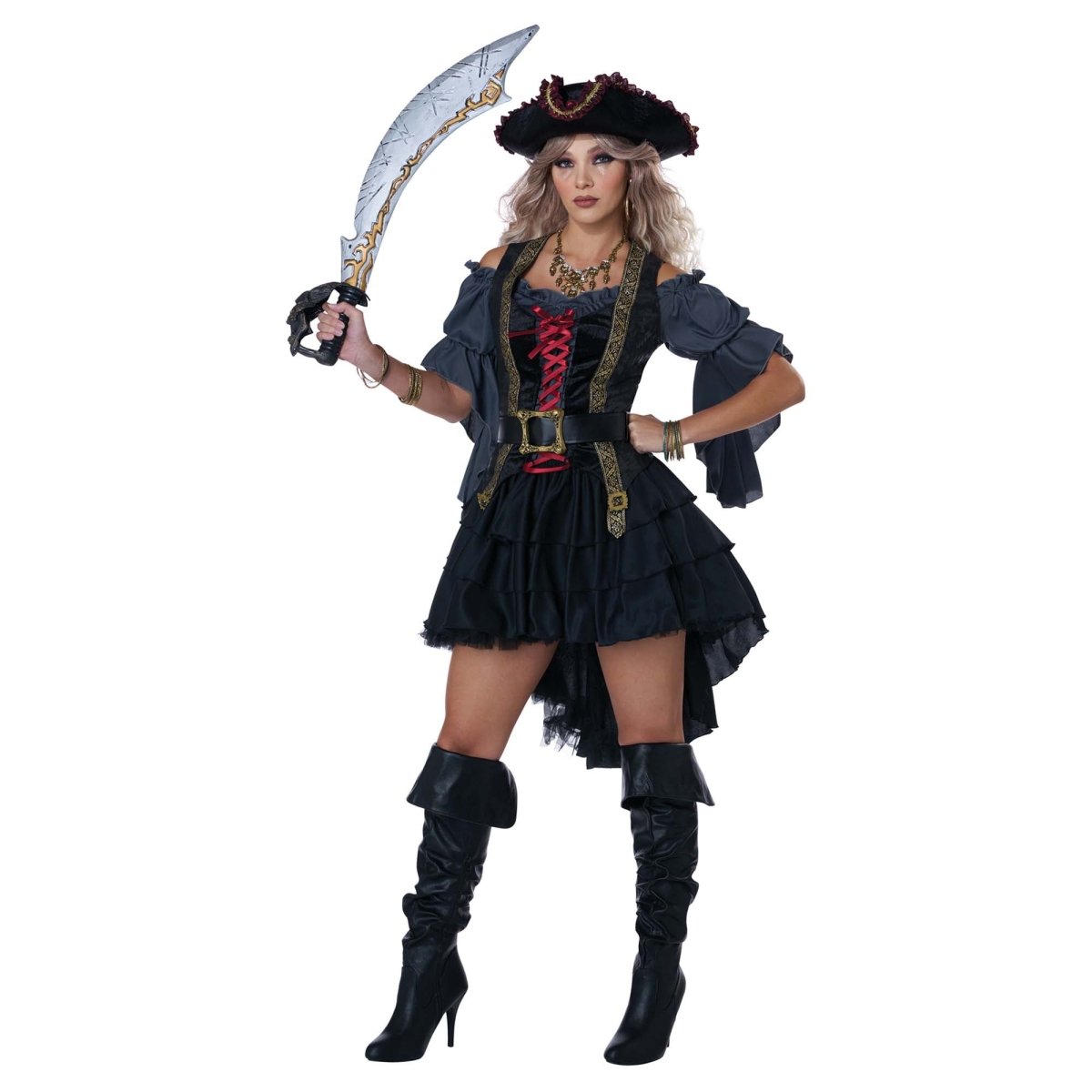 Beauty of the Dark Seas Pirate Costume for Adults | Party Expert