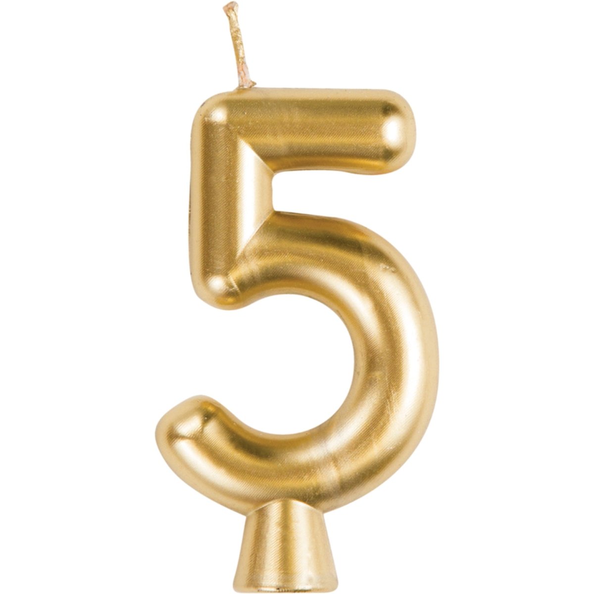 Golden Number 5 Birthday Candle | Party Expert