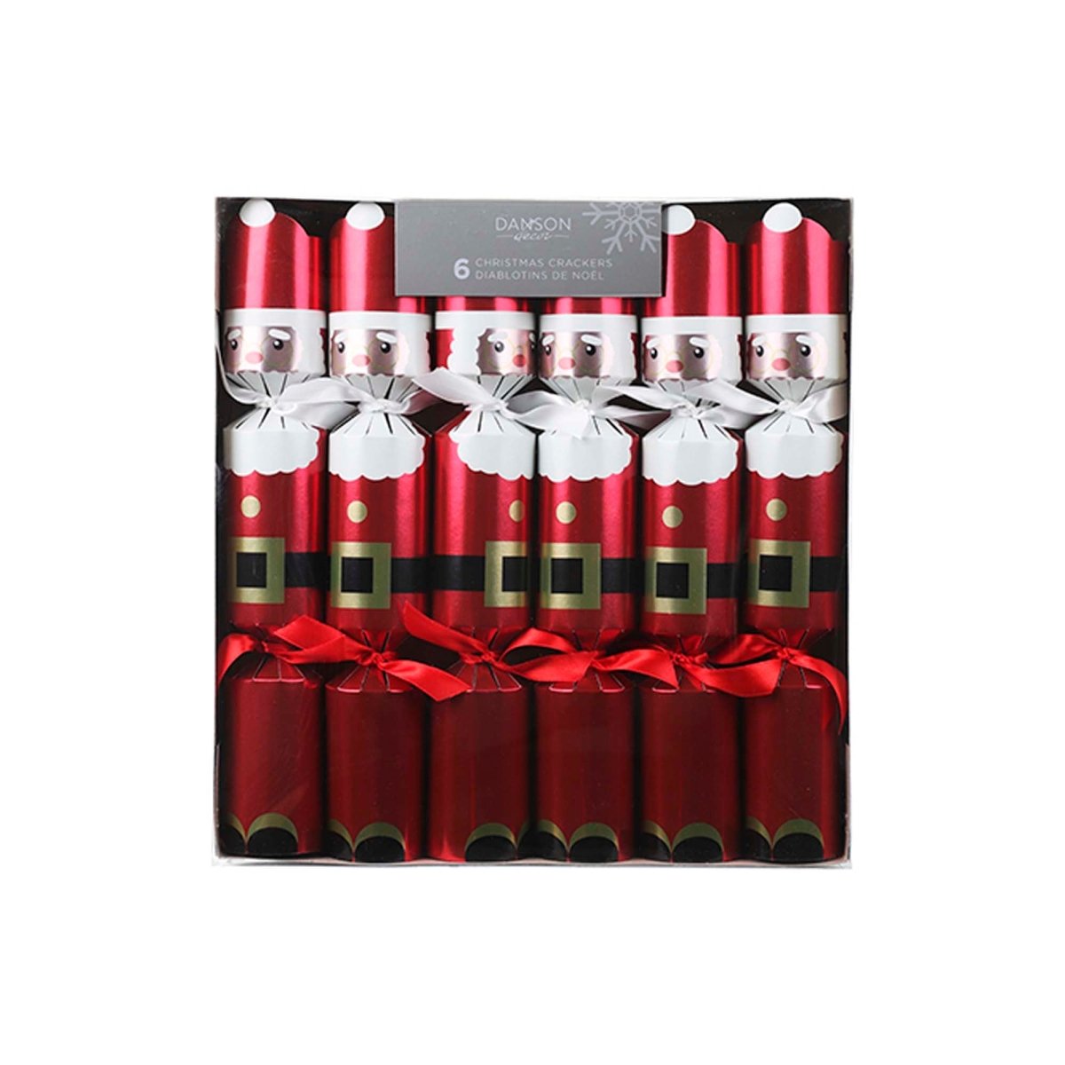 Christmas Santa Crackers, 6 Count | Party Expert