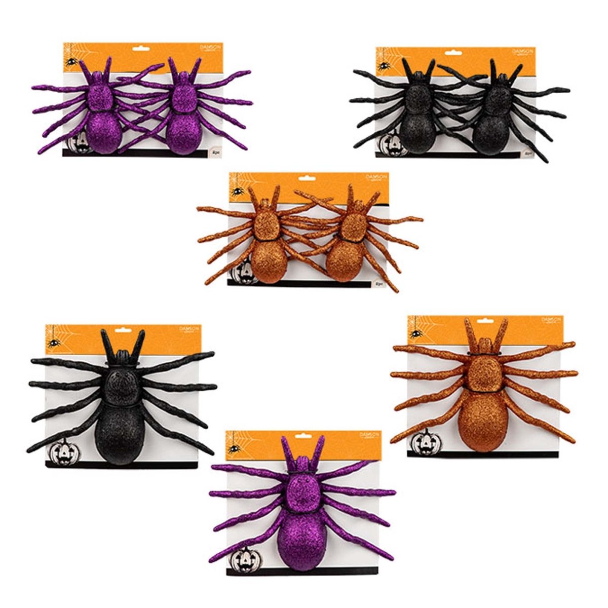 Glitter Spiders, Assortment, 1 Count | Party Expert