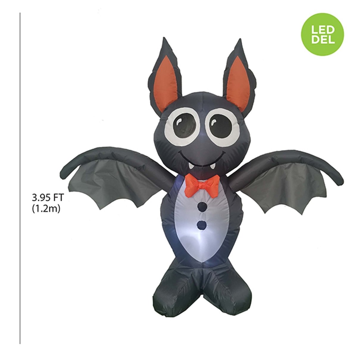 Inflatable Light-Up Vampire Bat Decoration, 47 Inches | Party Expert